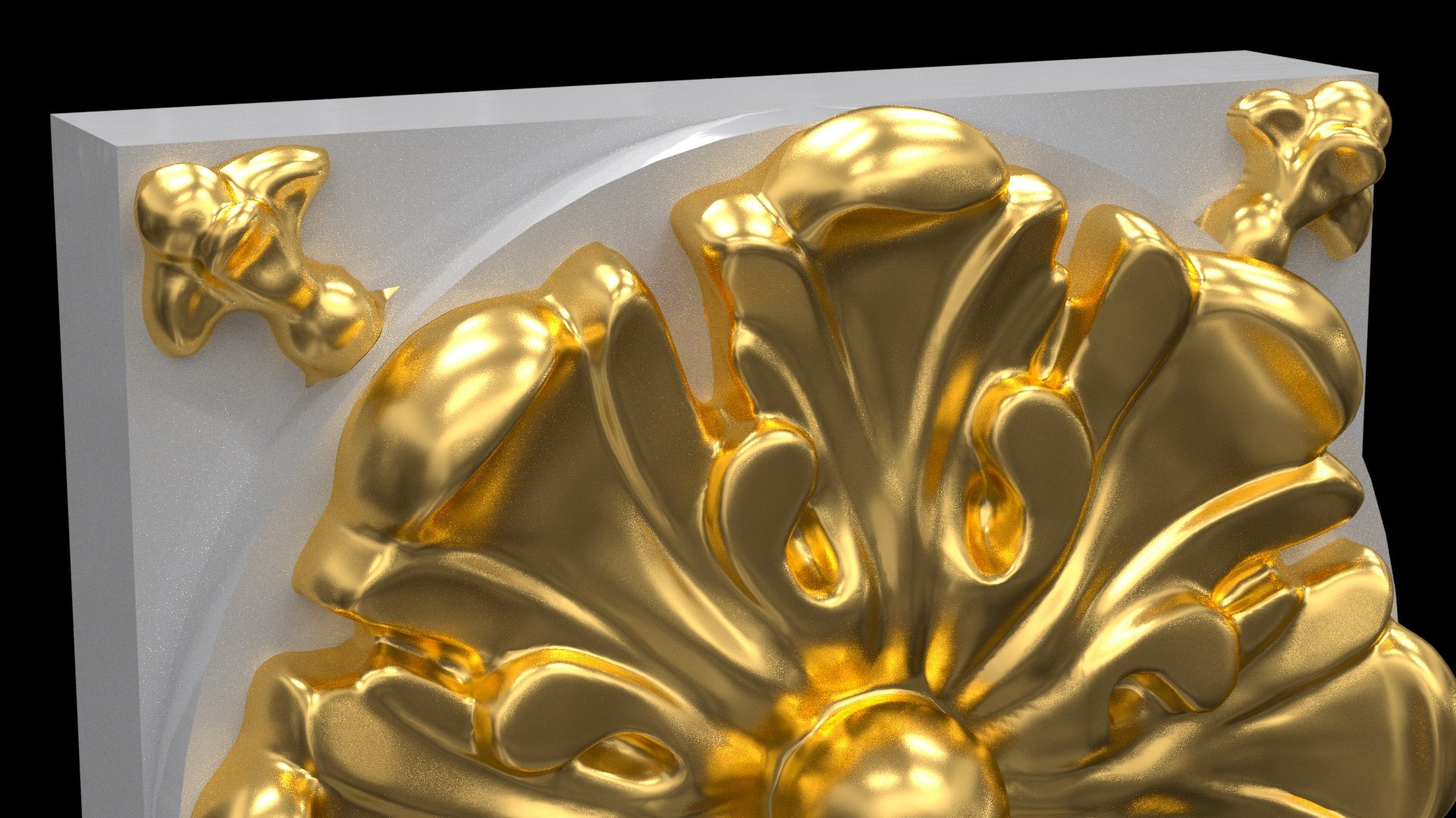 Plaster Decorative Bow DS419 3D Model - TurboSquid 2384202