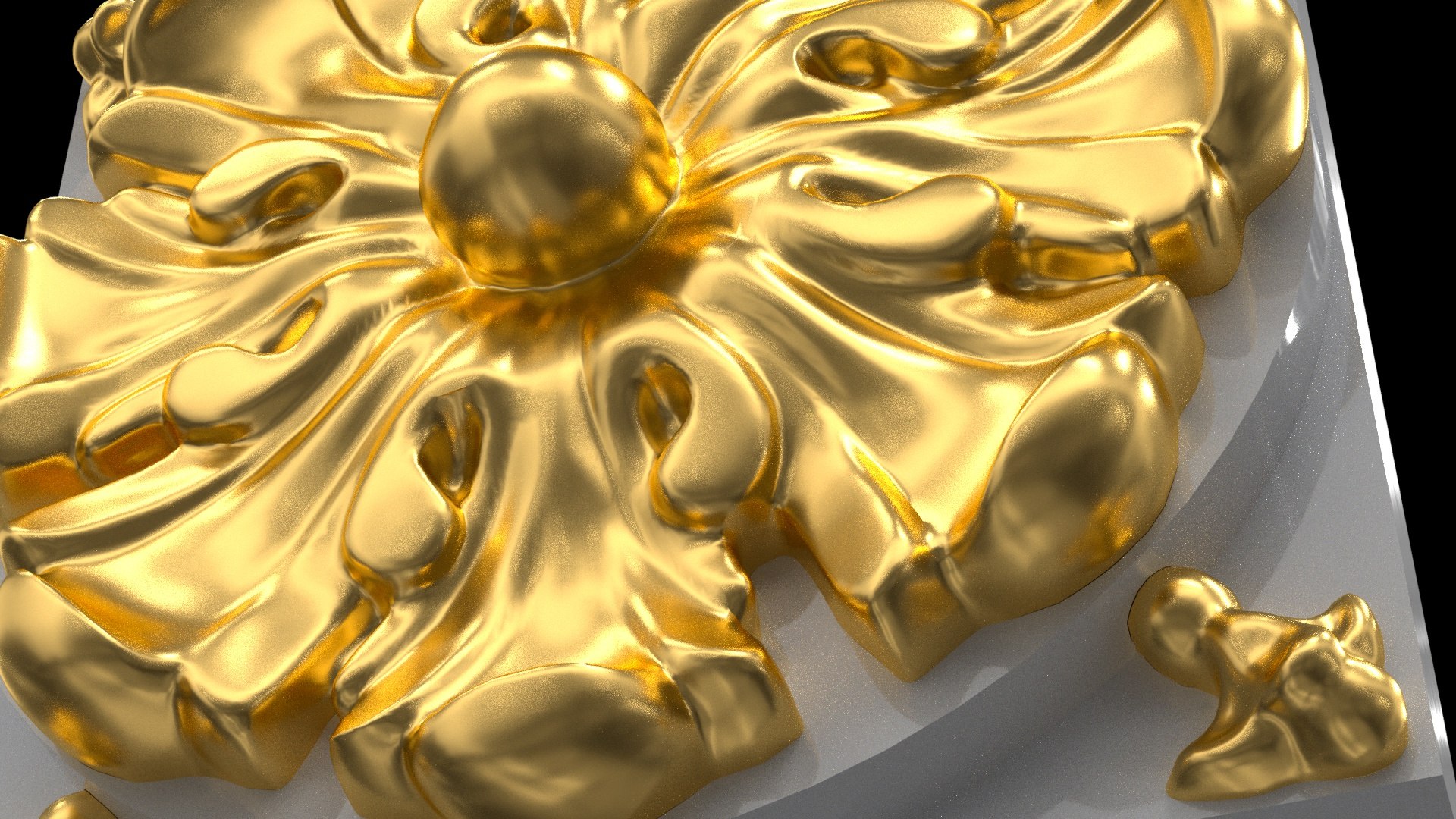 Plaster Decorative Bow DS419 3D Model - TurboSquid 2384202