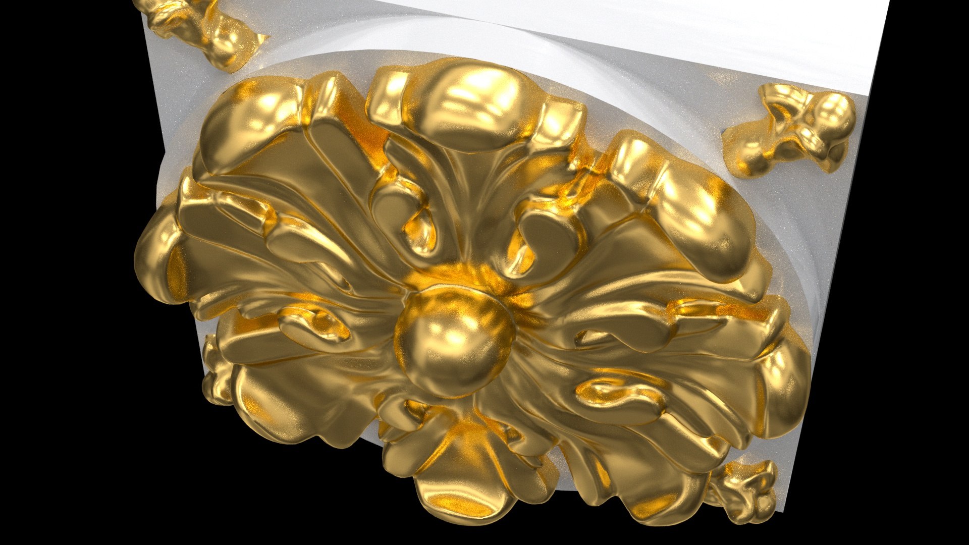 Plaster Decorative Bow DS419 3D Model - TurboSquid 2384202