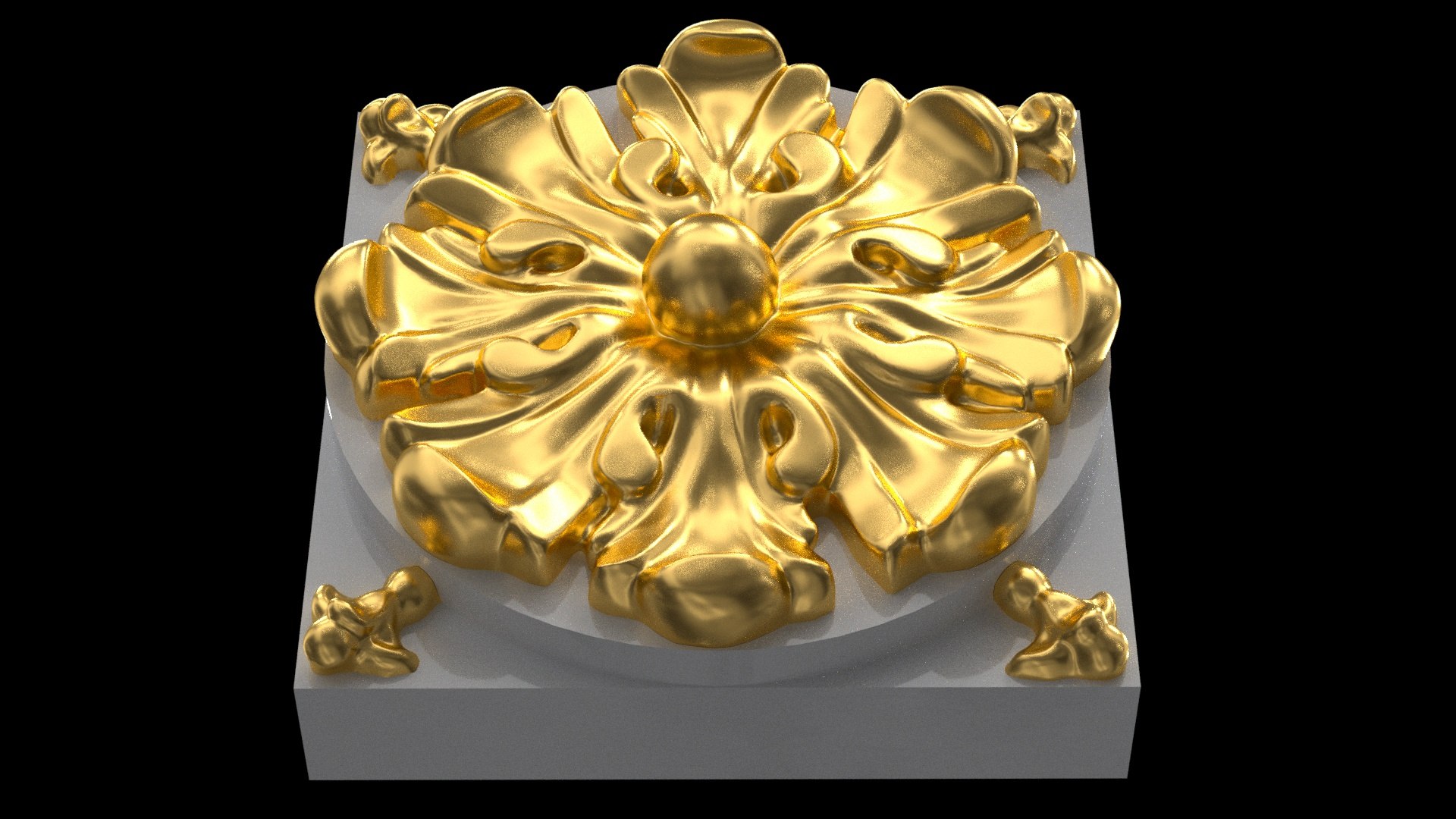 Plaster Decorative Bow DS419 3D Model - TurboSquid 2384202