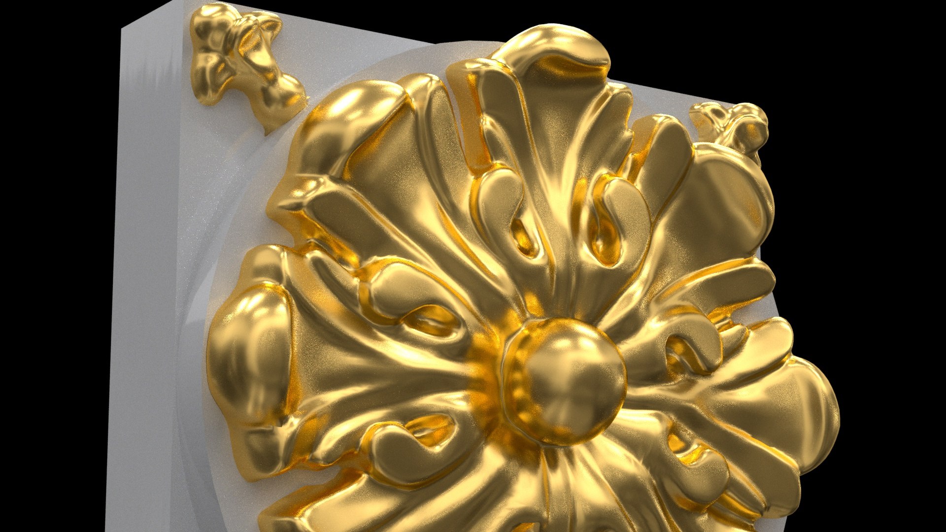 Plaster Decorative Bow DS419 3D Model - TurboSquid 2384202