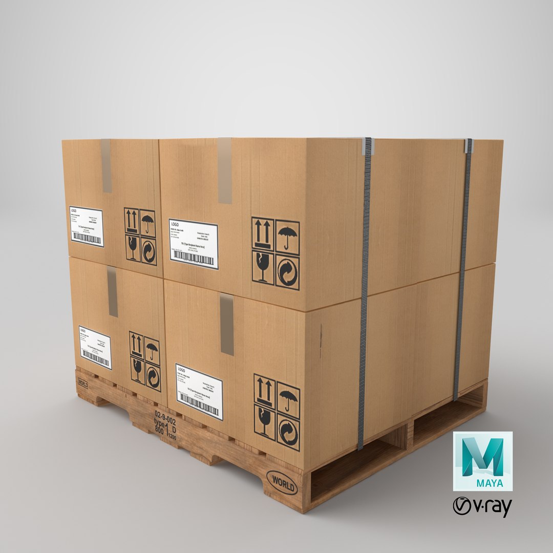 3D pallet boxes model - TurboSquid 1588106