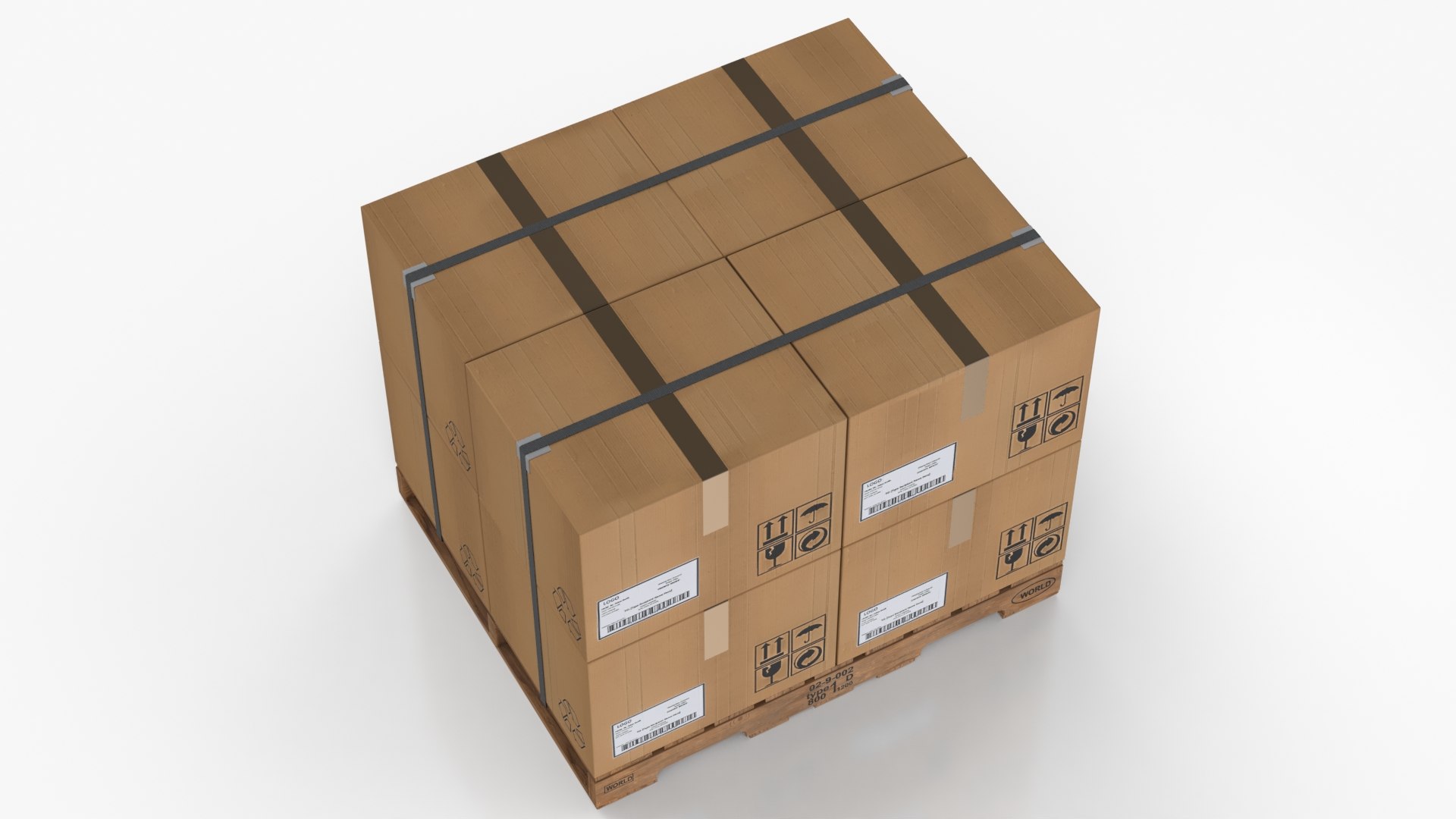 3D Pallet Boxes Model - TurboSquid 1588106