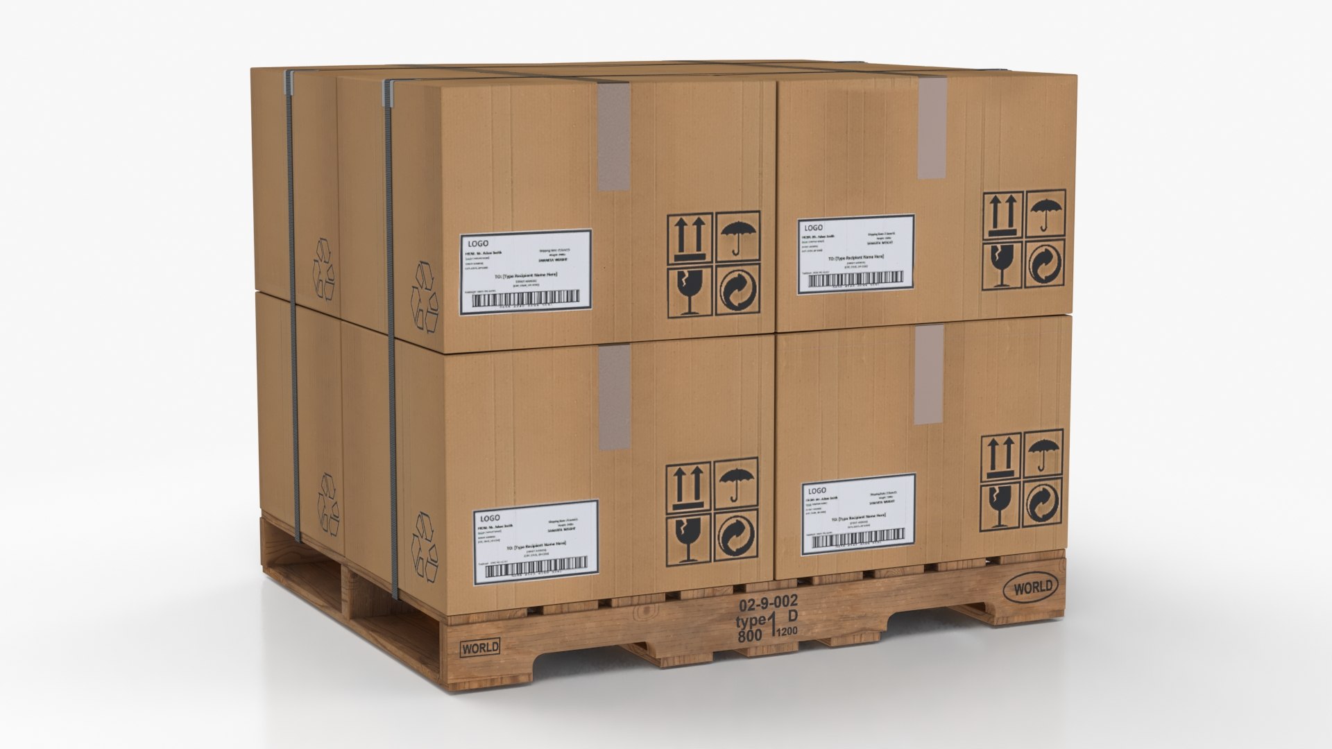 3D Pallet Boxes Model - TurboSquid 1588106