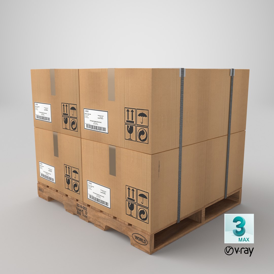 3D pallet boxes model - TurboSquid 1588106