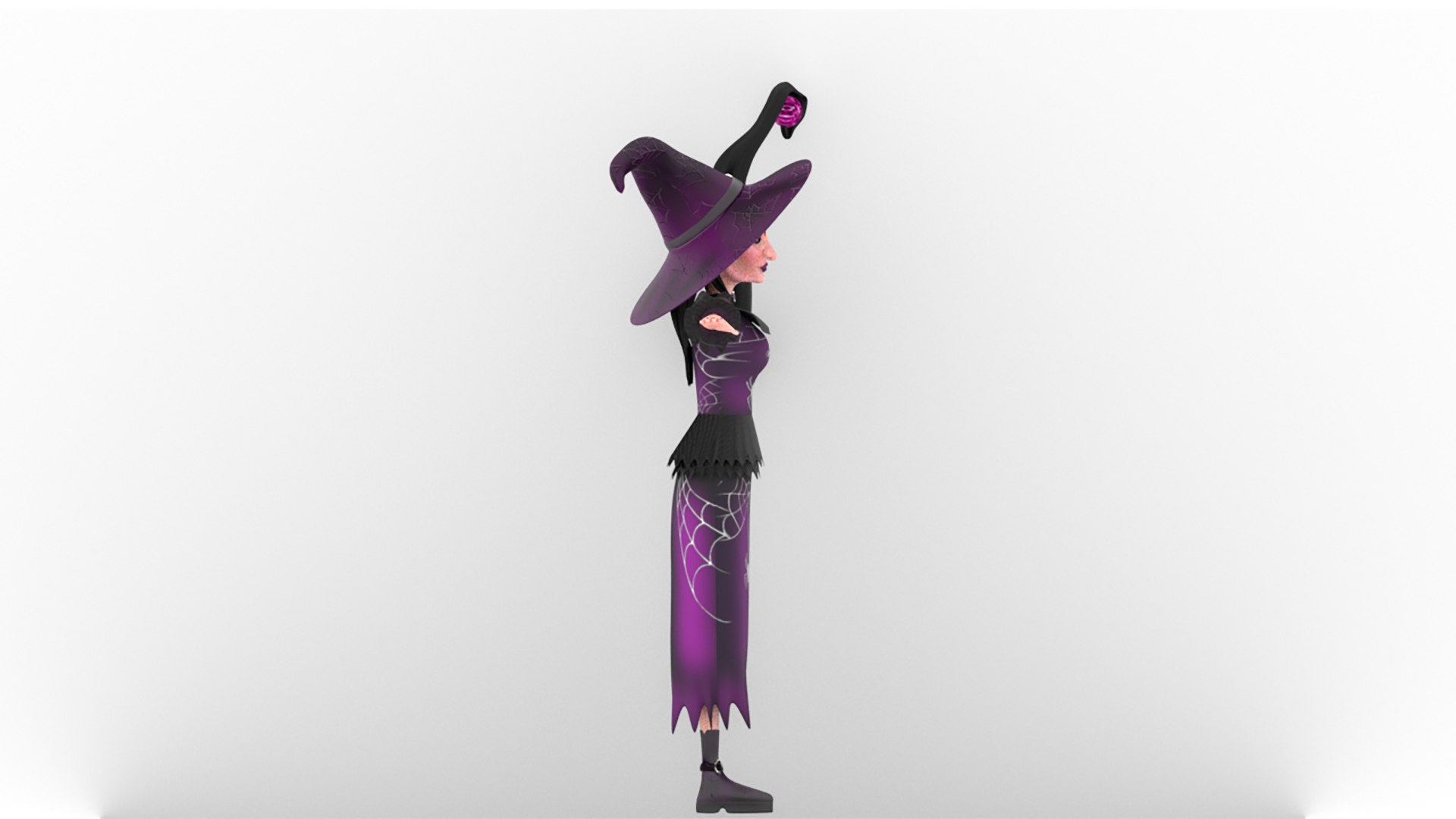 3D Model Gothic Witch - High Poly 3D Character Model - TurboSquid 2297067