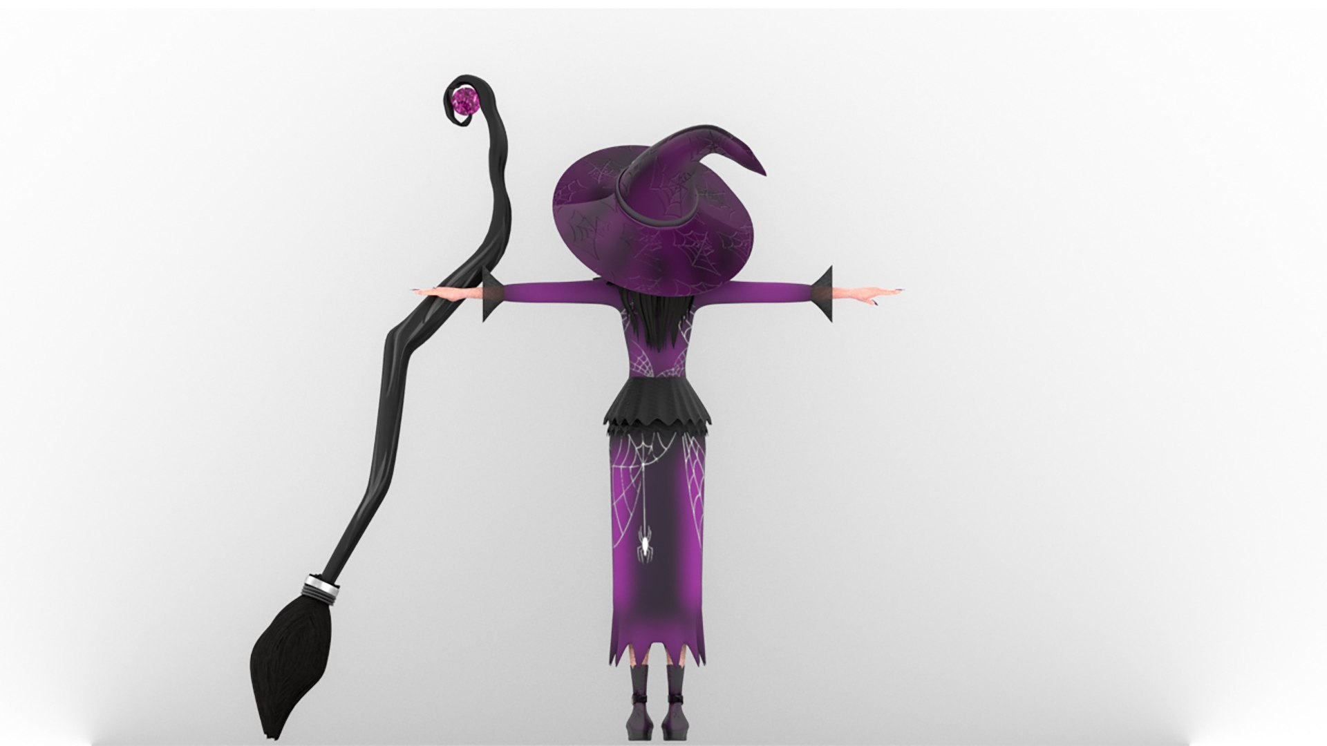 3D Model Gothic Witch - High Poly 3D Character Model - TurboSquid 2297067