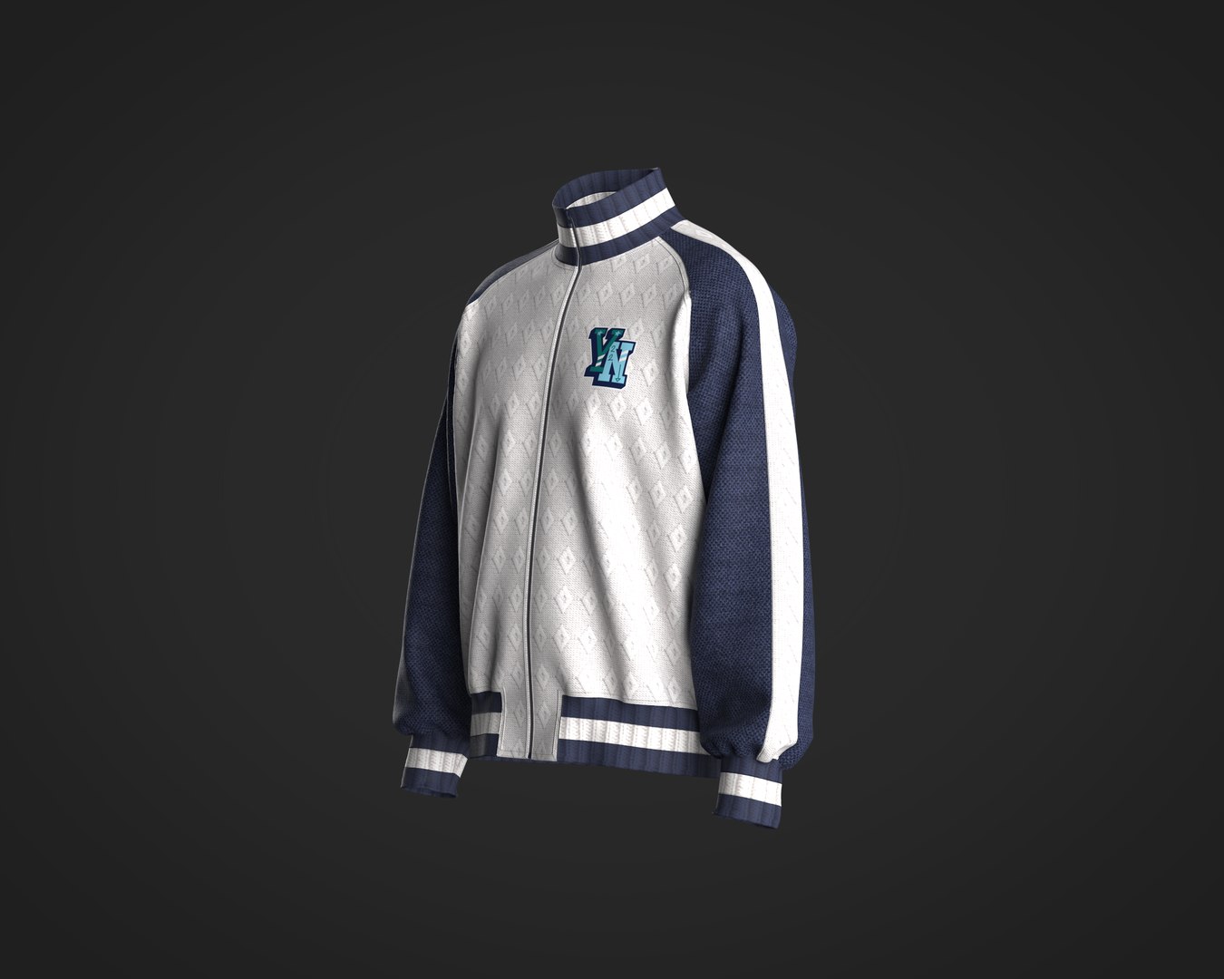 3D Mens Bomber Jacket With Sweater Fabric Model - TurboSquid 2516177