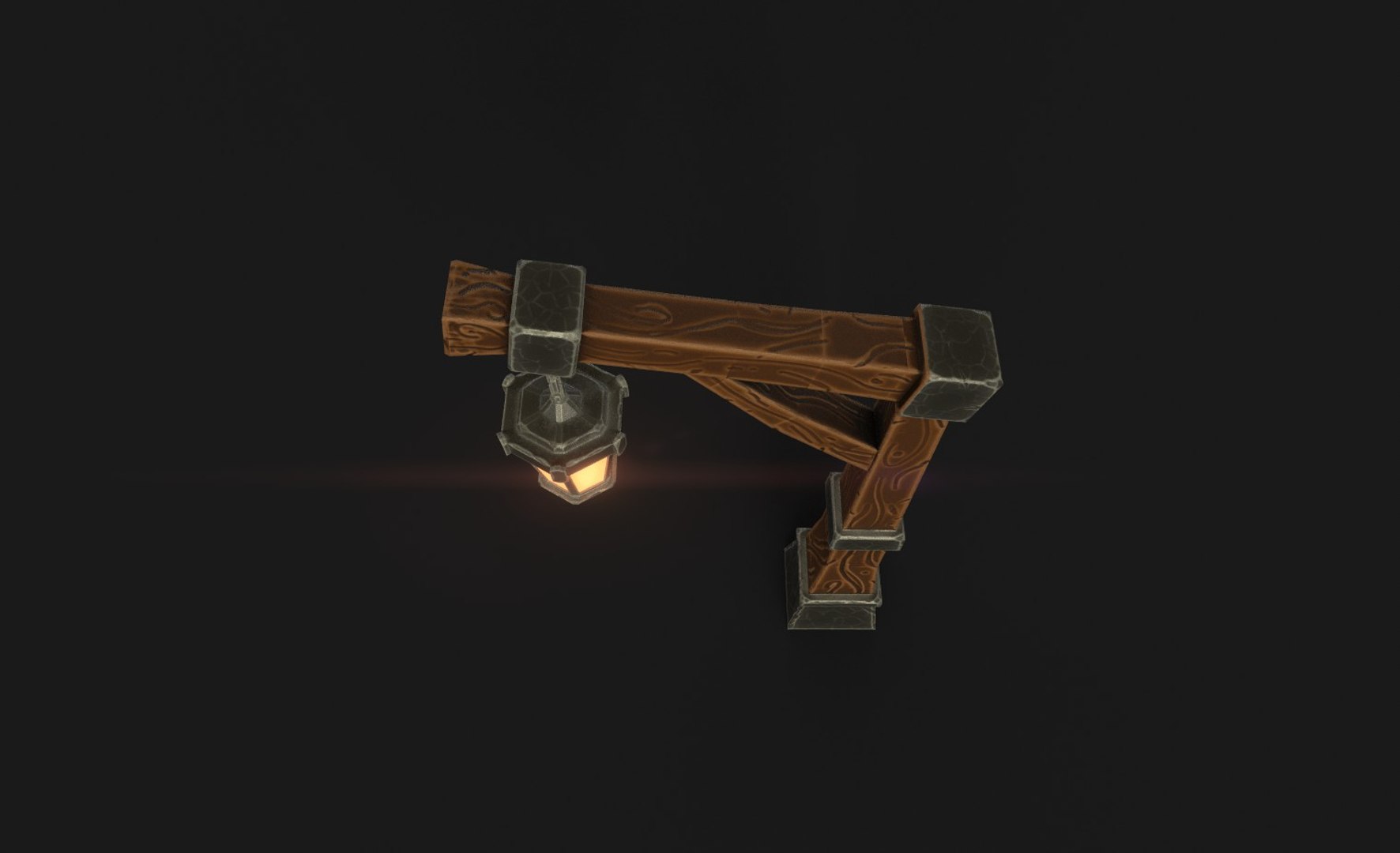 3D Stylized Street Lamp - TurboSquid 1702888