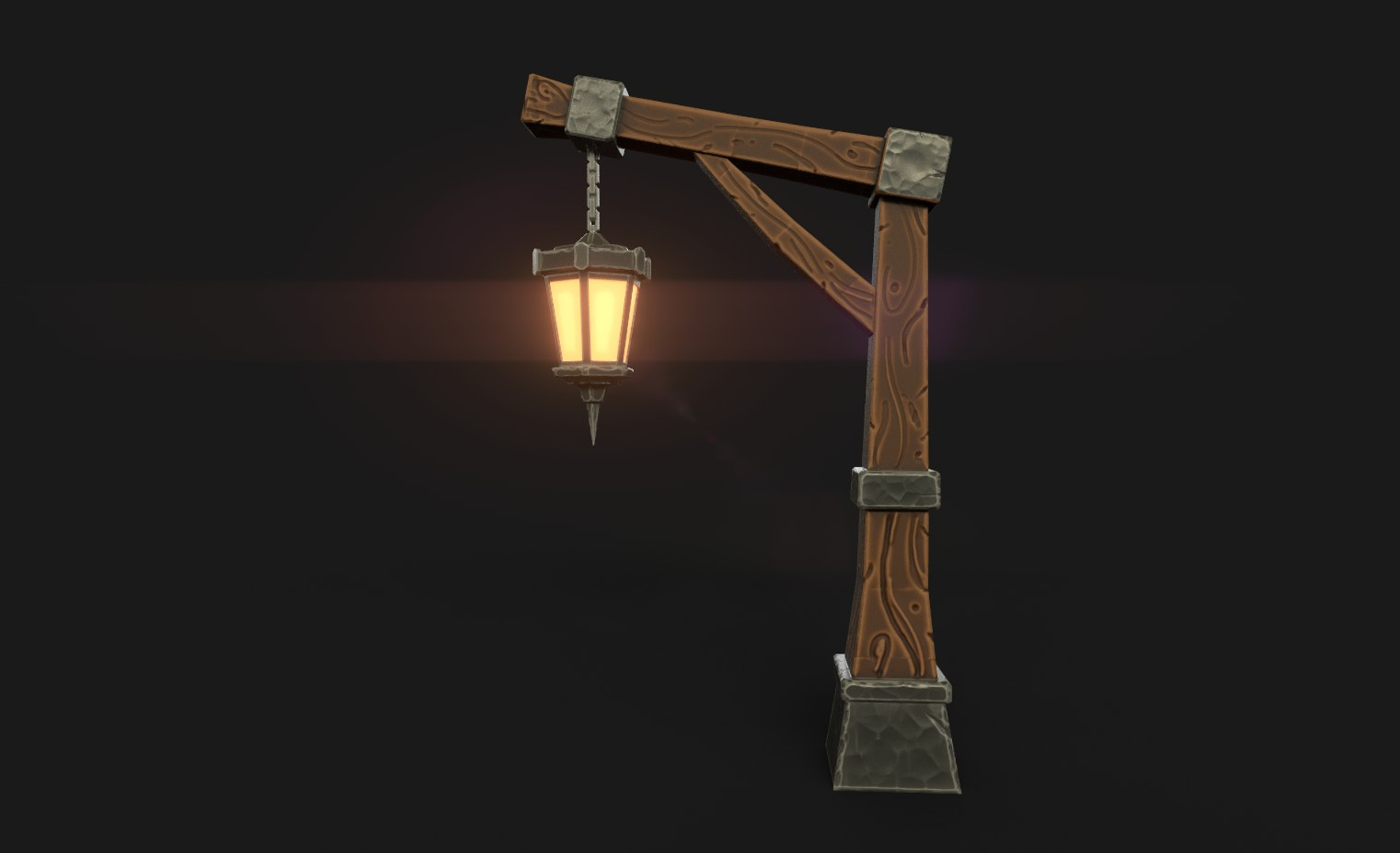3D stylized street lamp - TurboSquid 1702888