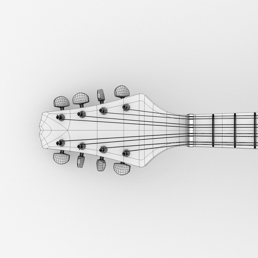 3d vintage mandolin model