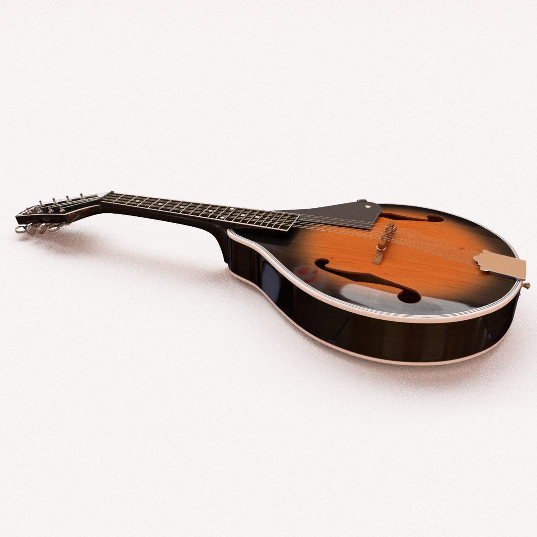 3d Vintage Mandolin Model