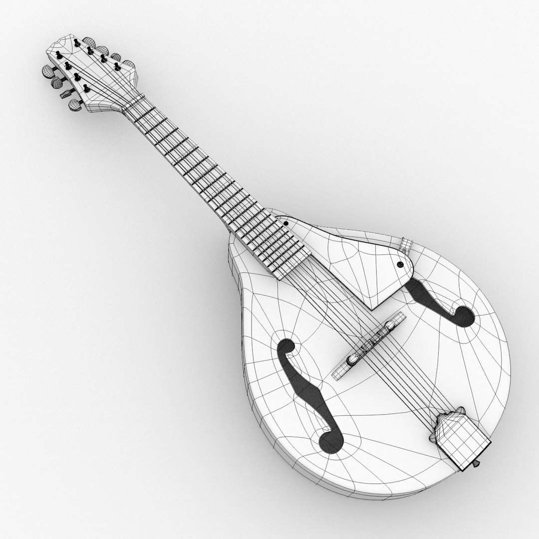 3d Vintage Mandolin Model