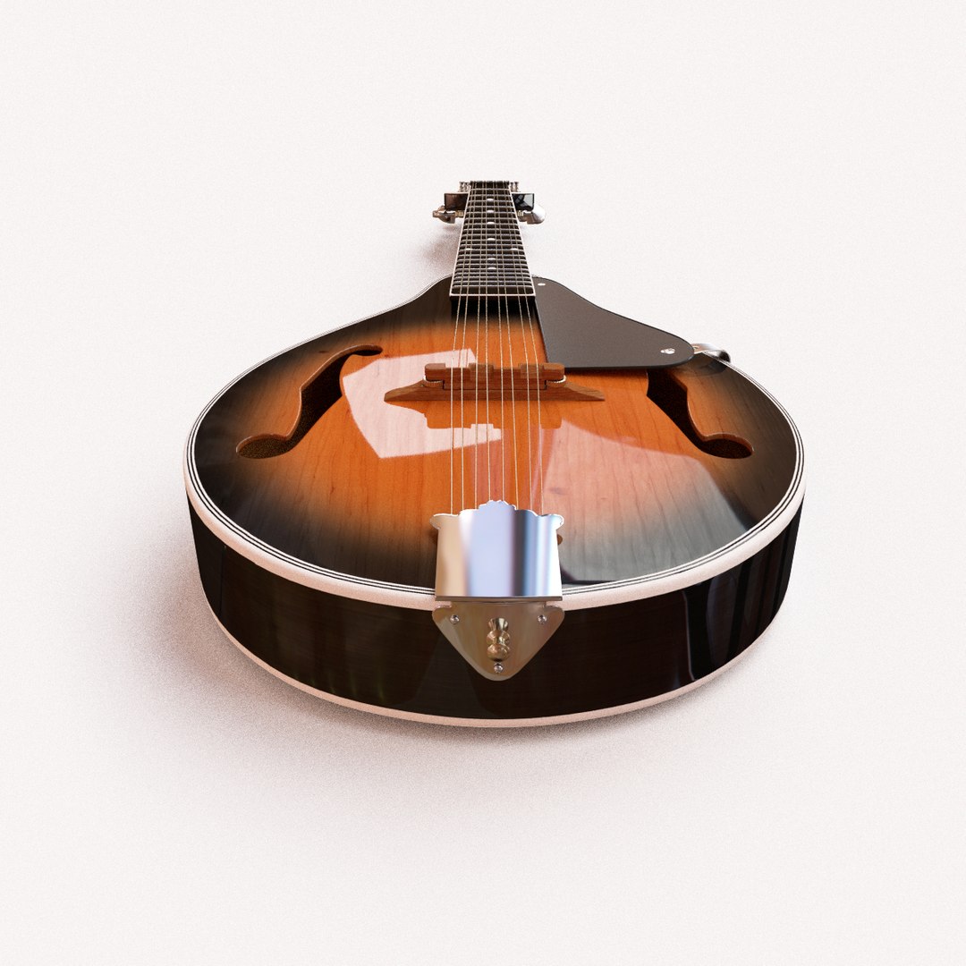 3d Vintage Mandolin Model
