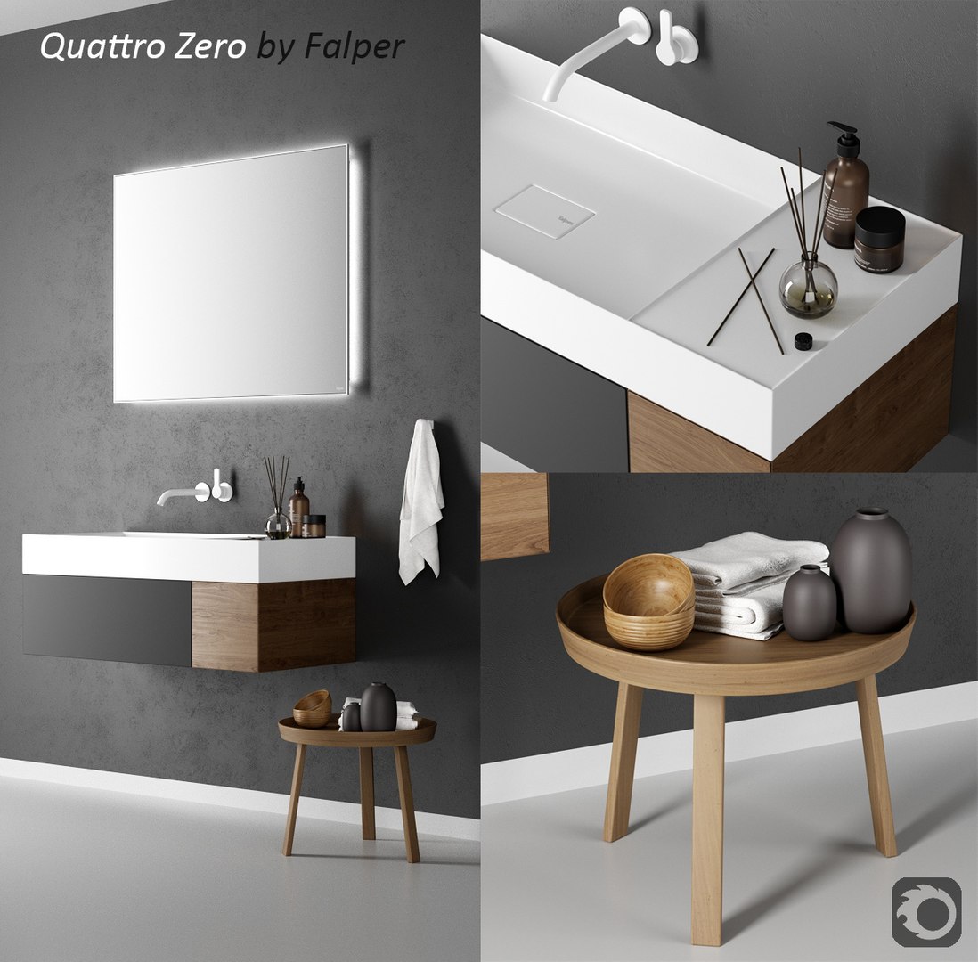 3D Quattro Zero Washbasin - TurboSquid 1260949