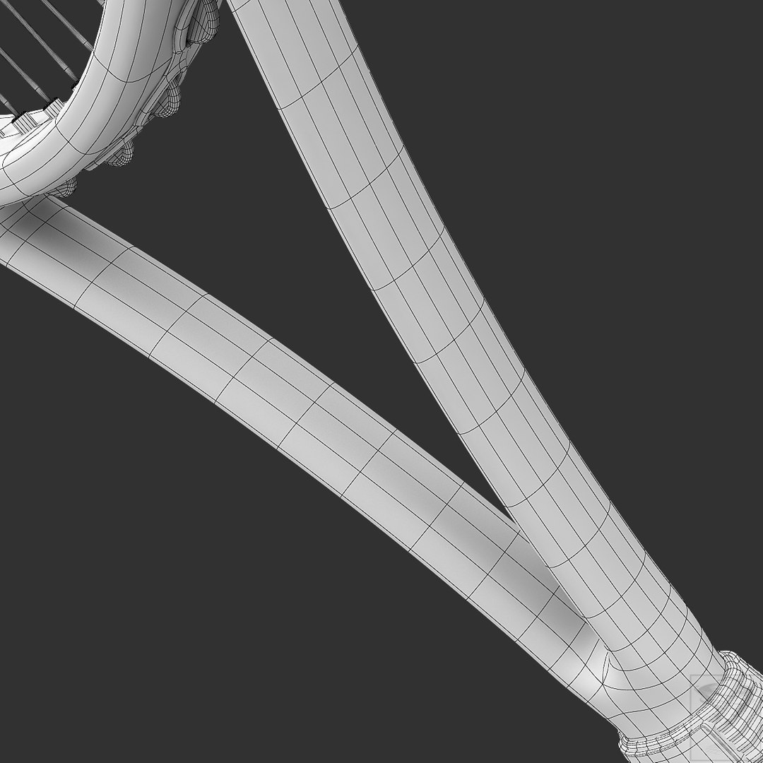 3d model tennis racket ball