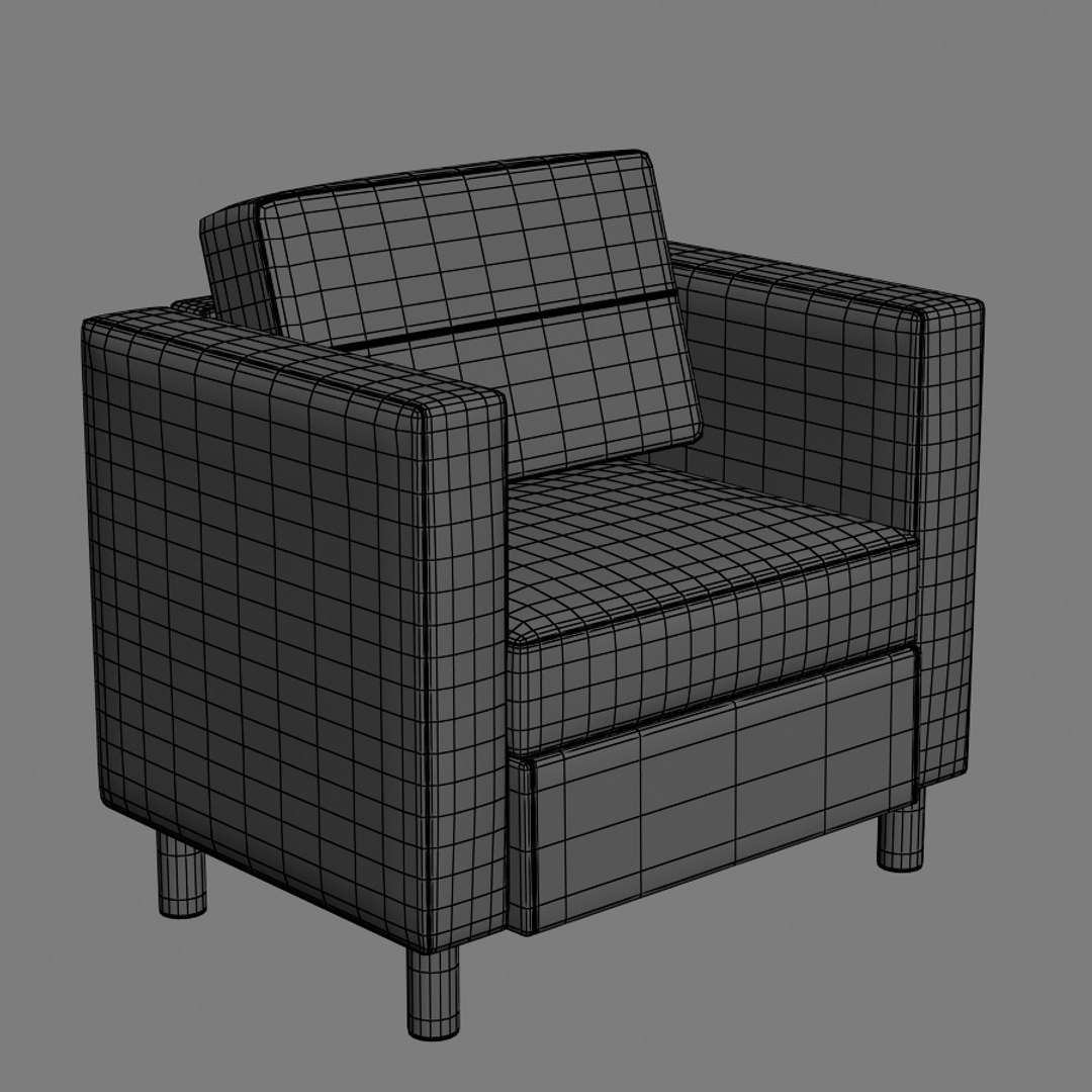 Pacific arm chair 3D model - TurboSquid 1248906