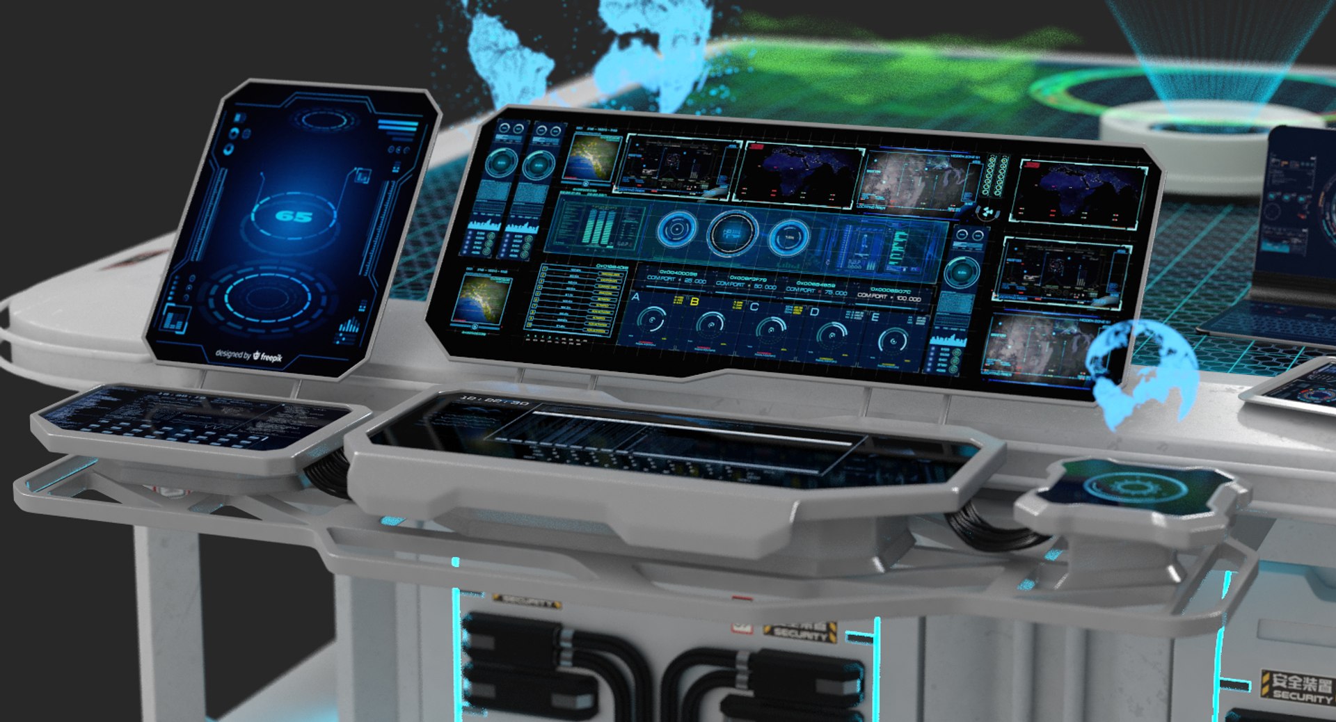 3D interactive holographic table model - TurboSquid 1421393