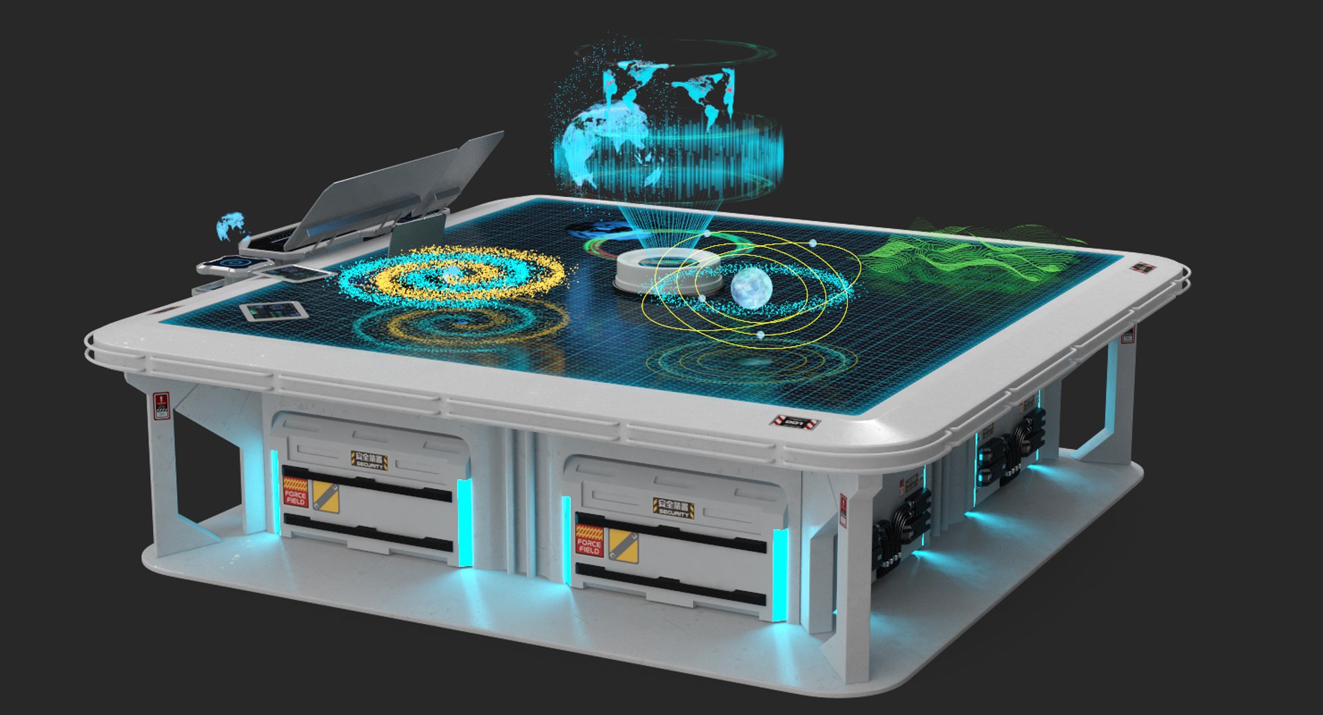 3D interactive holographic table model - TurboSquid 1421393