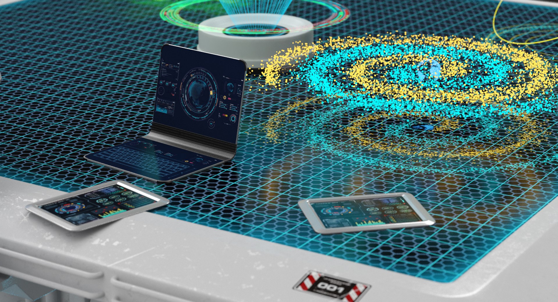 3D interactive holographic table model - TurboSquid 1421393