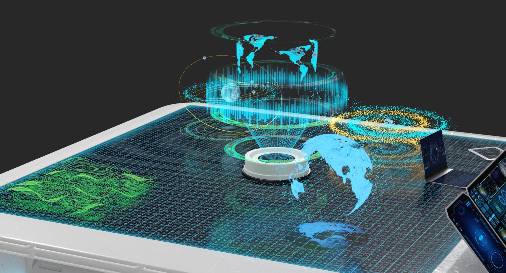 3D interactive holographic table model - TurboSquid 1421393