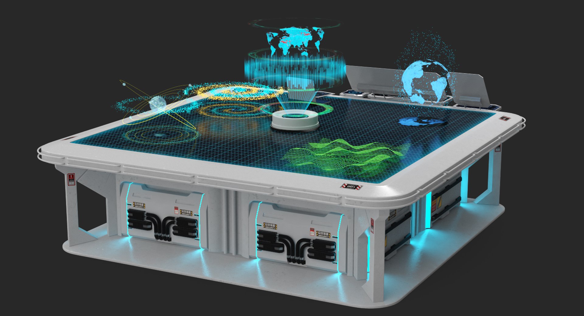 3D interactive holographic table model - TurboSquid 1421393