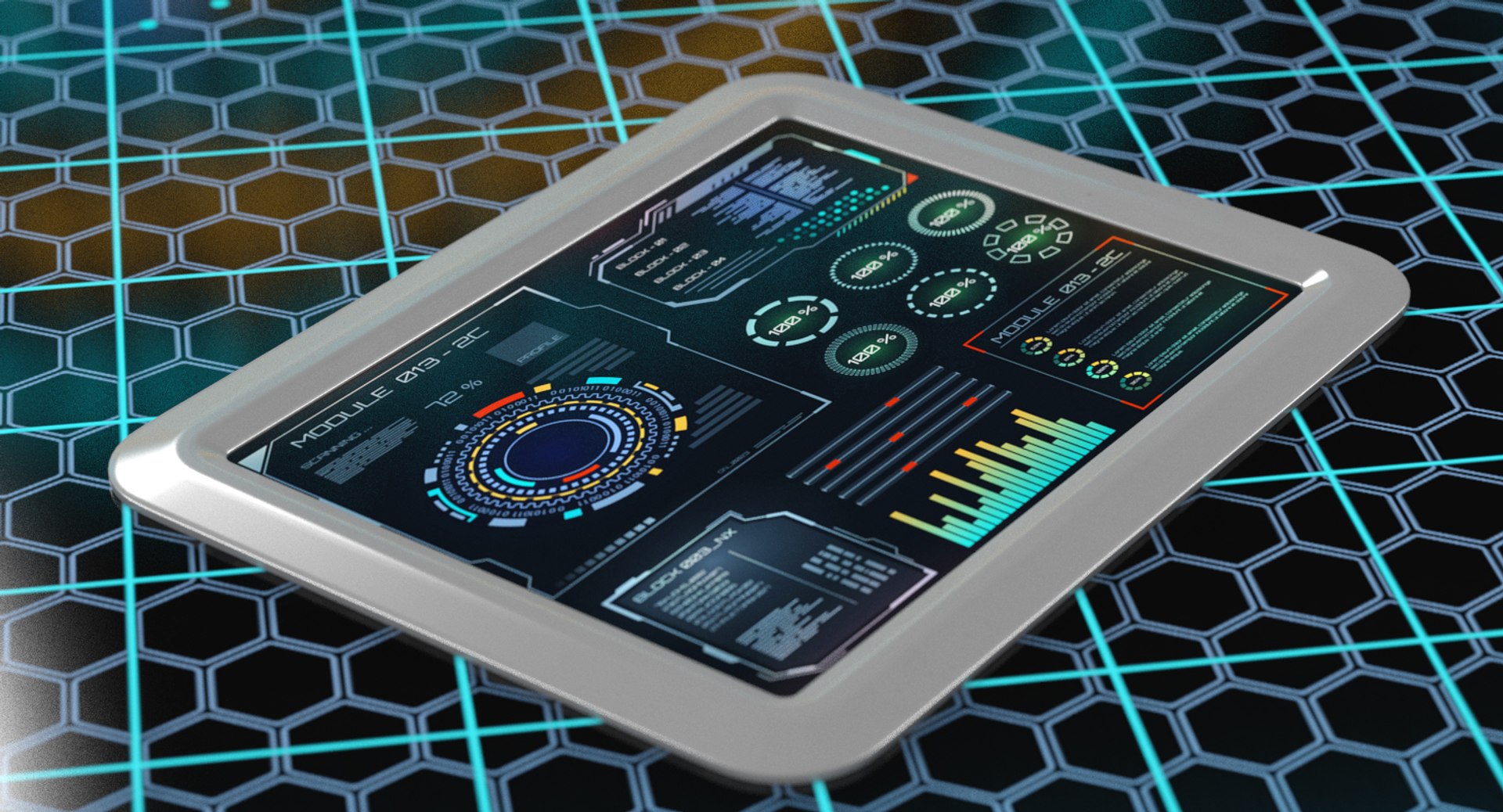 3D interactive holographic table model - TurboSquid 1421393