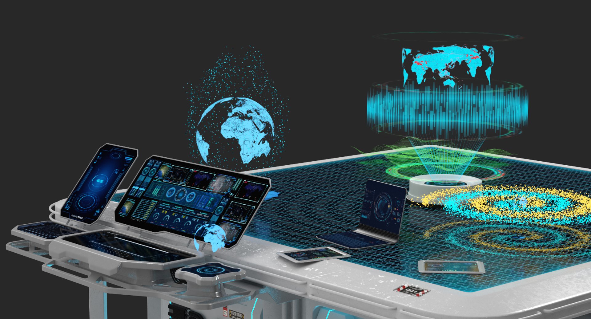 3D interactive holographic table model - TurboSquid 1421393