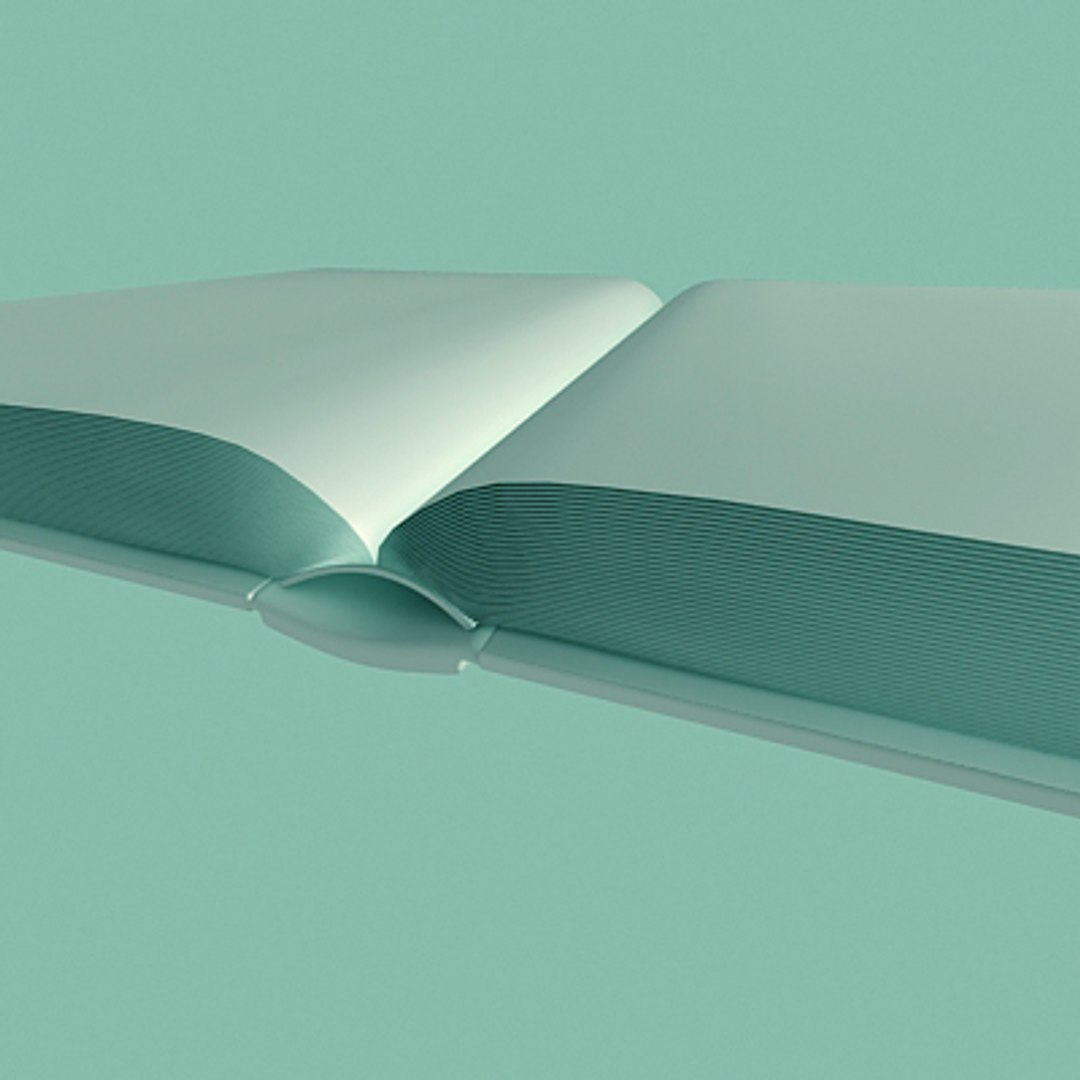 Opened Book 3d Model