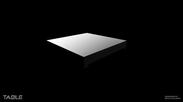 3d model minimalistic tables