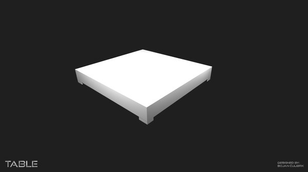 3d model minimalistic tables