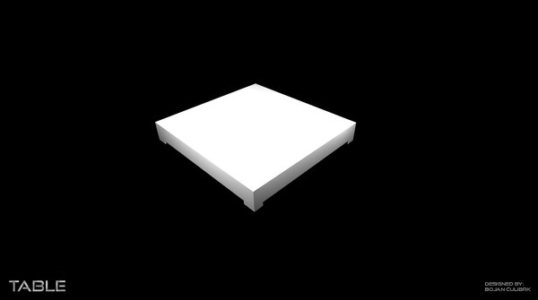 3d model minimalistic tables