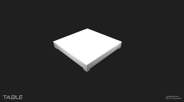 3d model minimalistic tables