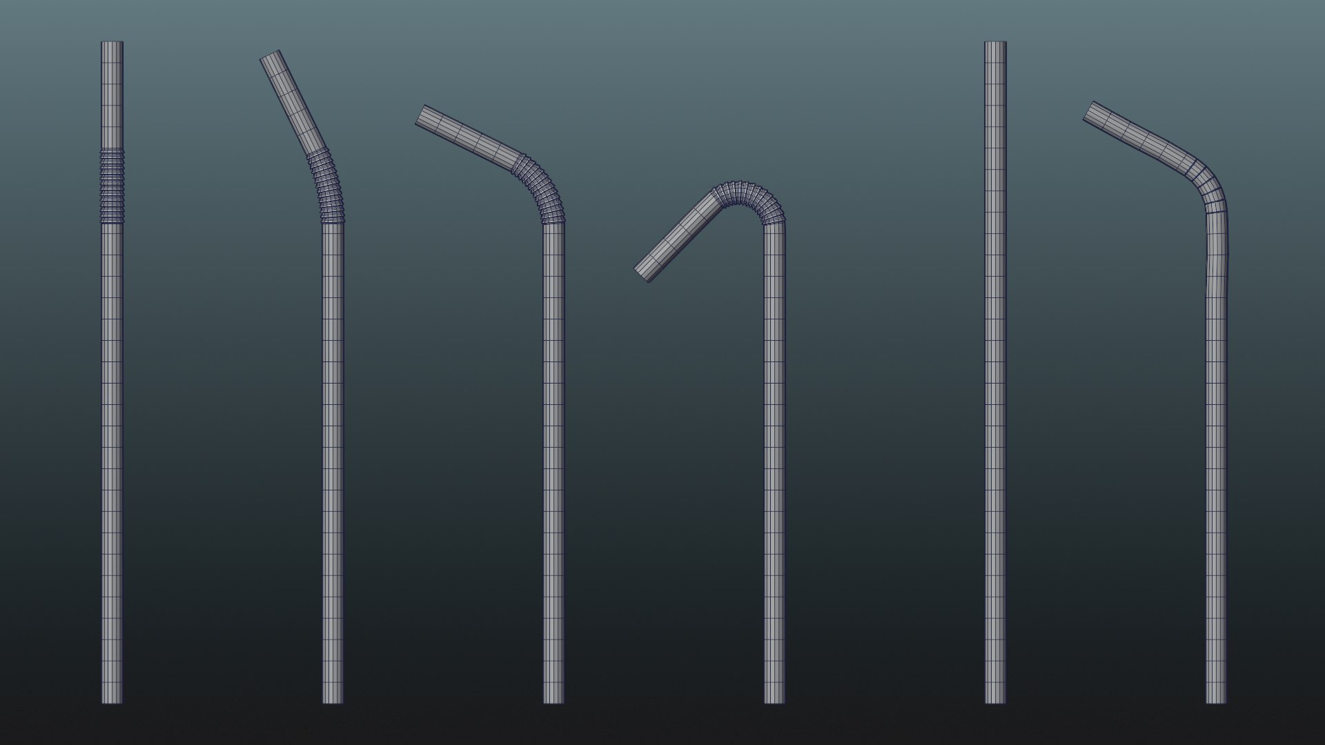 Drinking Straw Set Model - TurboSquid 2253318