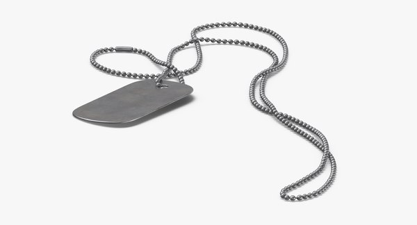 3D dog tag blank chain | 1142254 | TurboSquid