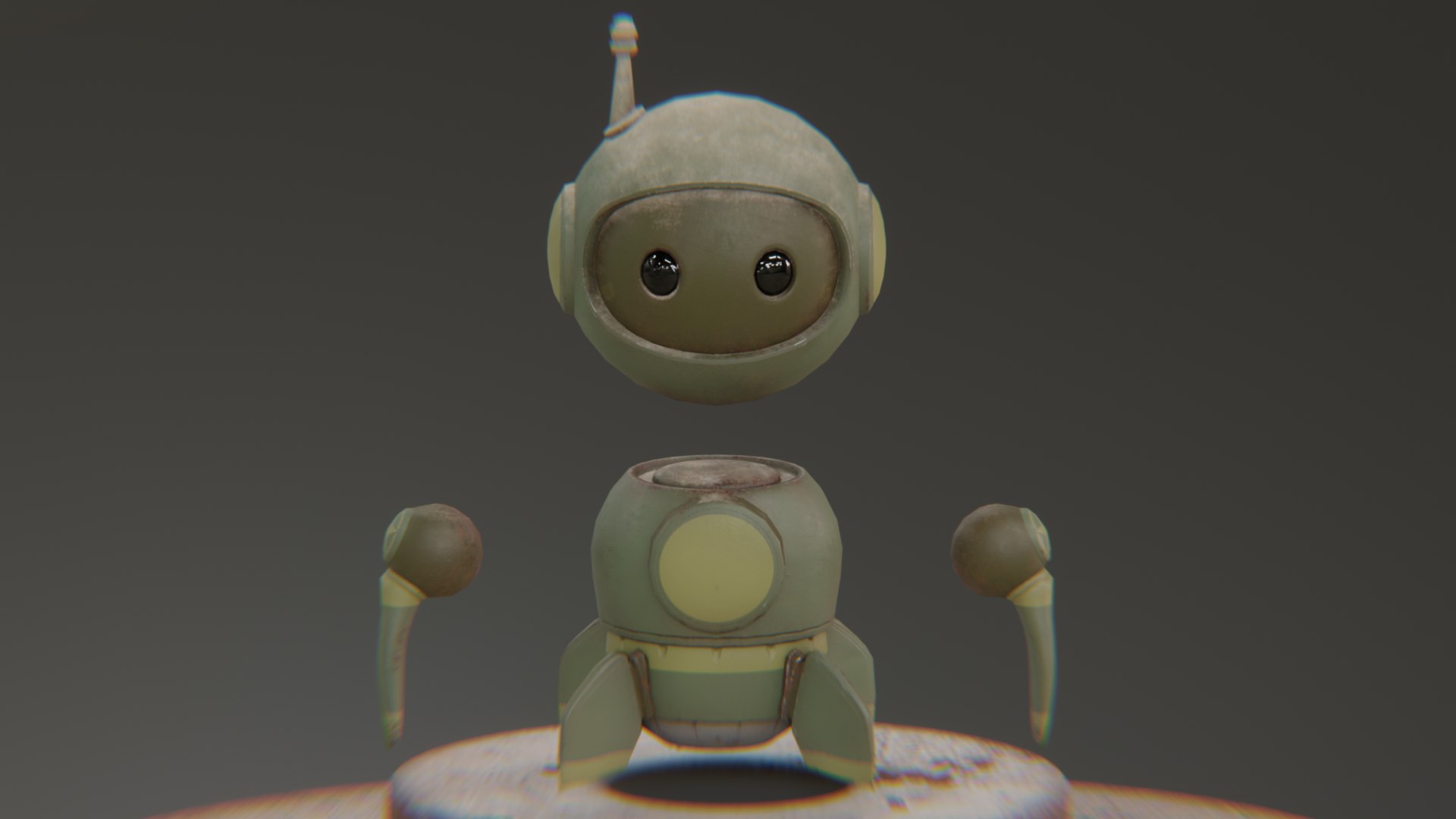 Retrobot Army Paint Version - Technology Mascot - App And Game Ready 3D ...