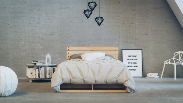 3d realistic bed