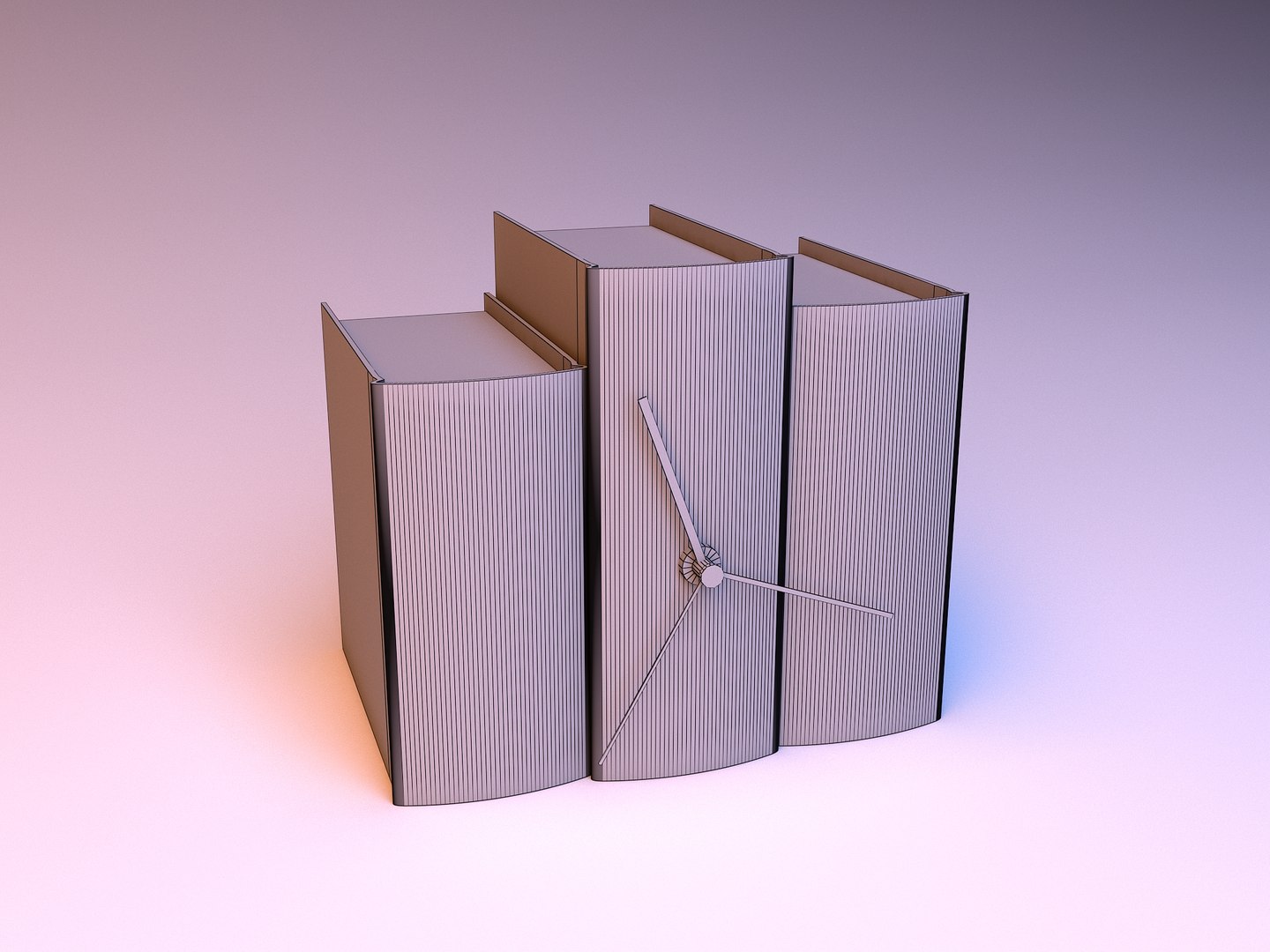 Modern book clock 3D model model - TurboSquid 1735365