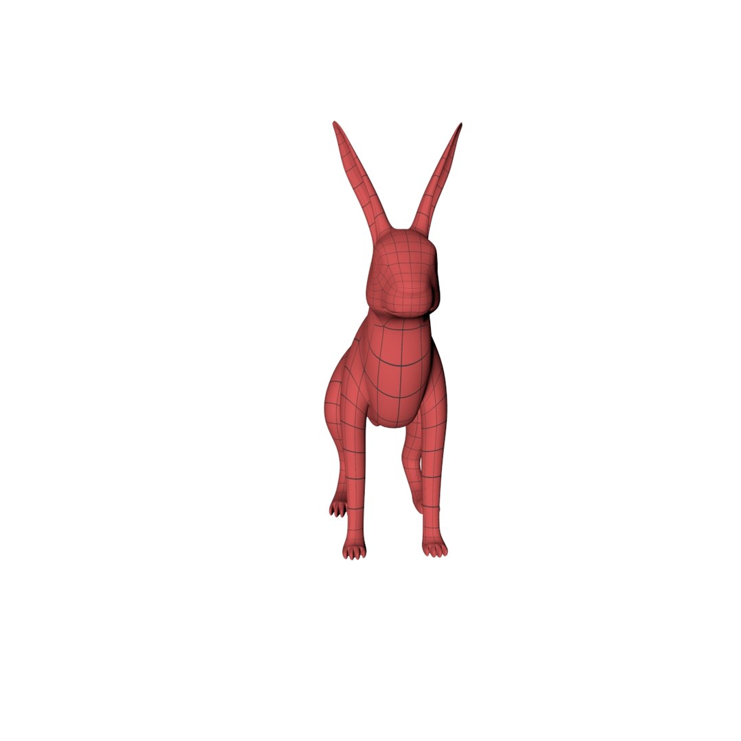 Wild Rabbit Base Mesh 3d C4d