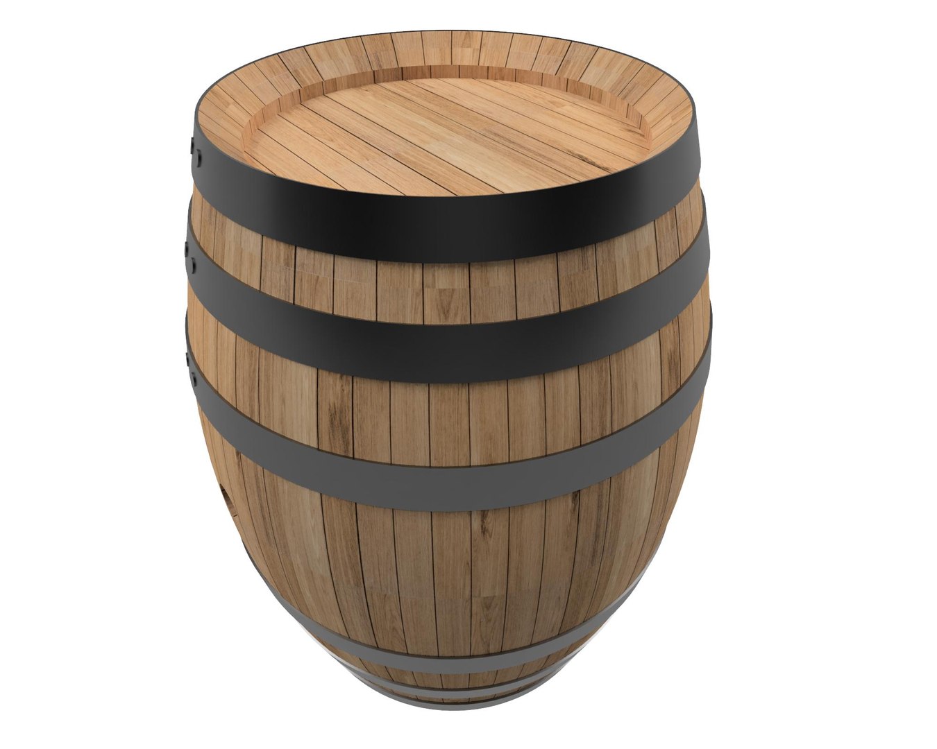 3D Wooden Barrel Model - TurboSquid 2016594