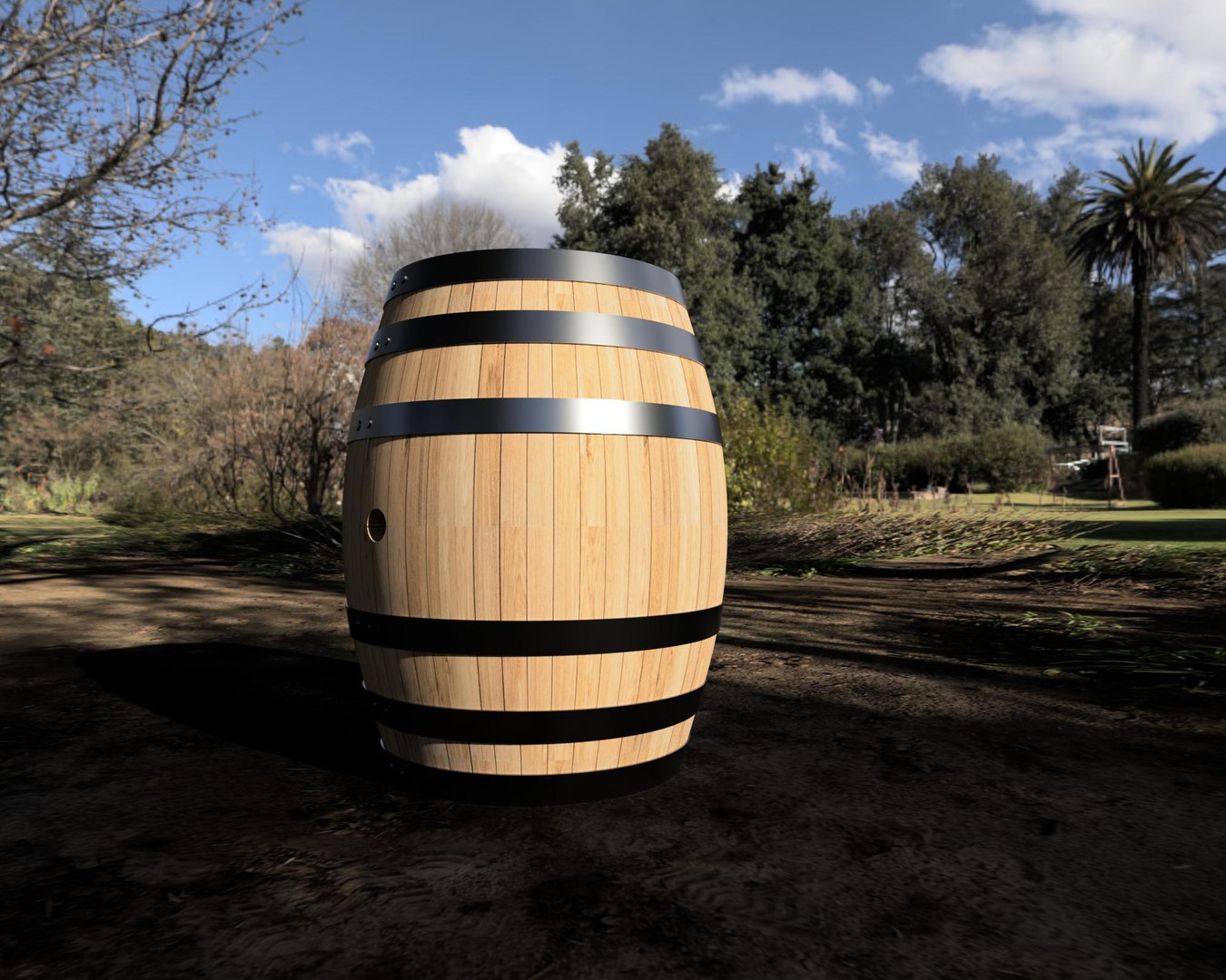3D Wooden Barrel Model - TurboSquid 2016594