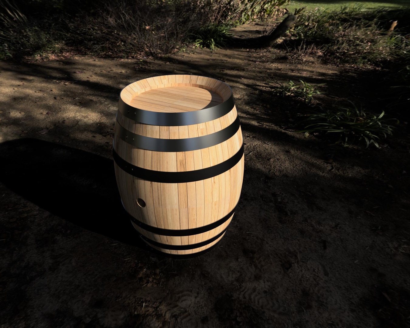3D Wooden Barrel Model - TurboSquid 2016594