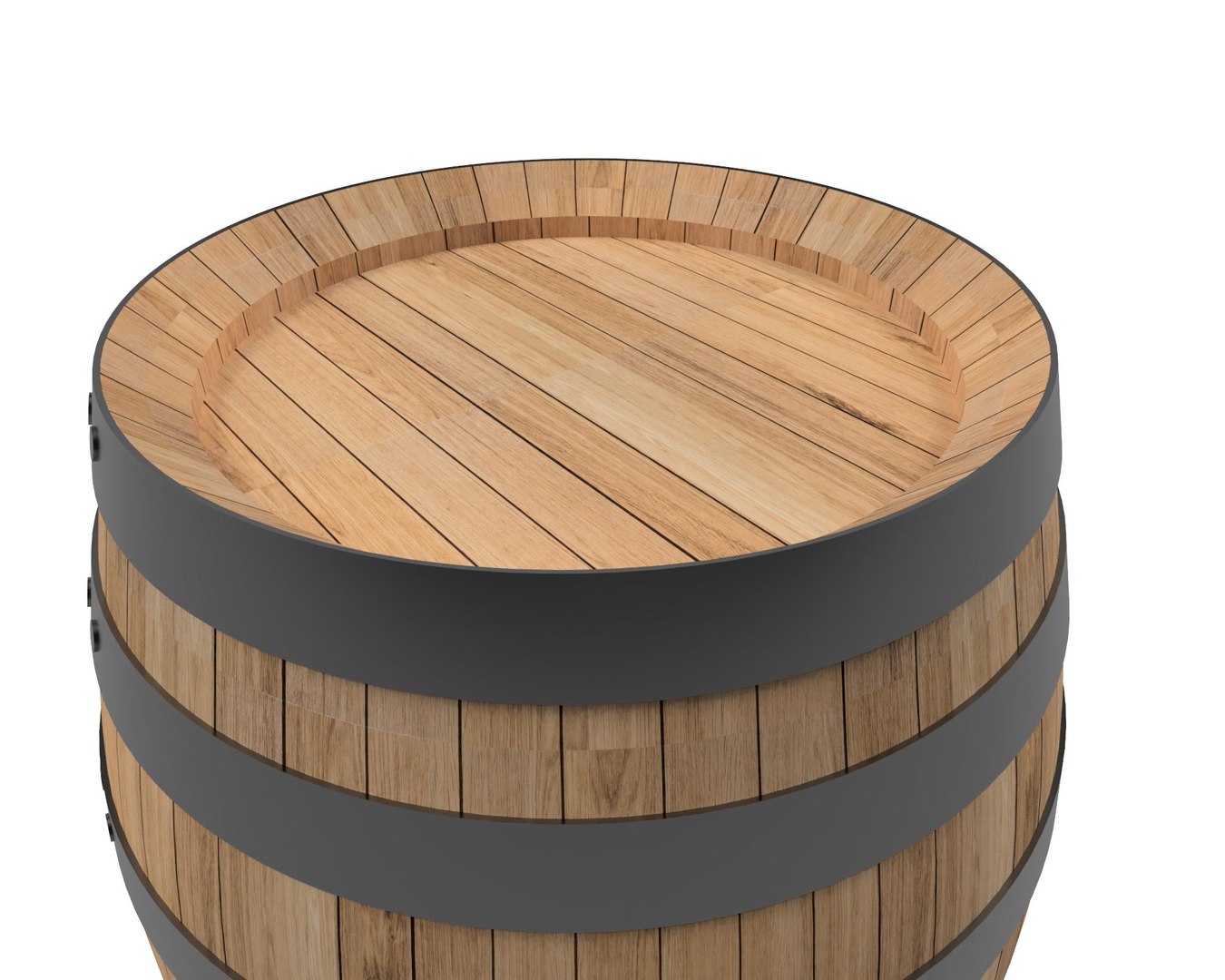 3D Wooden Barrel Model - TurboSquid 2016594