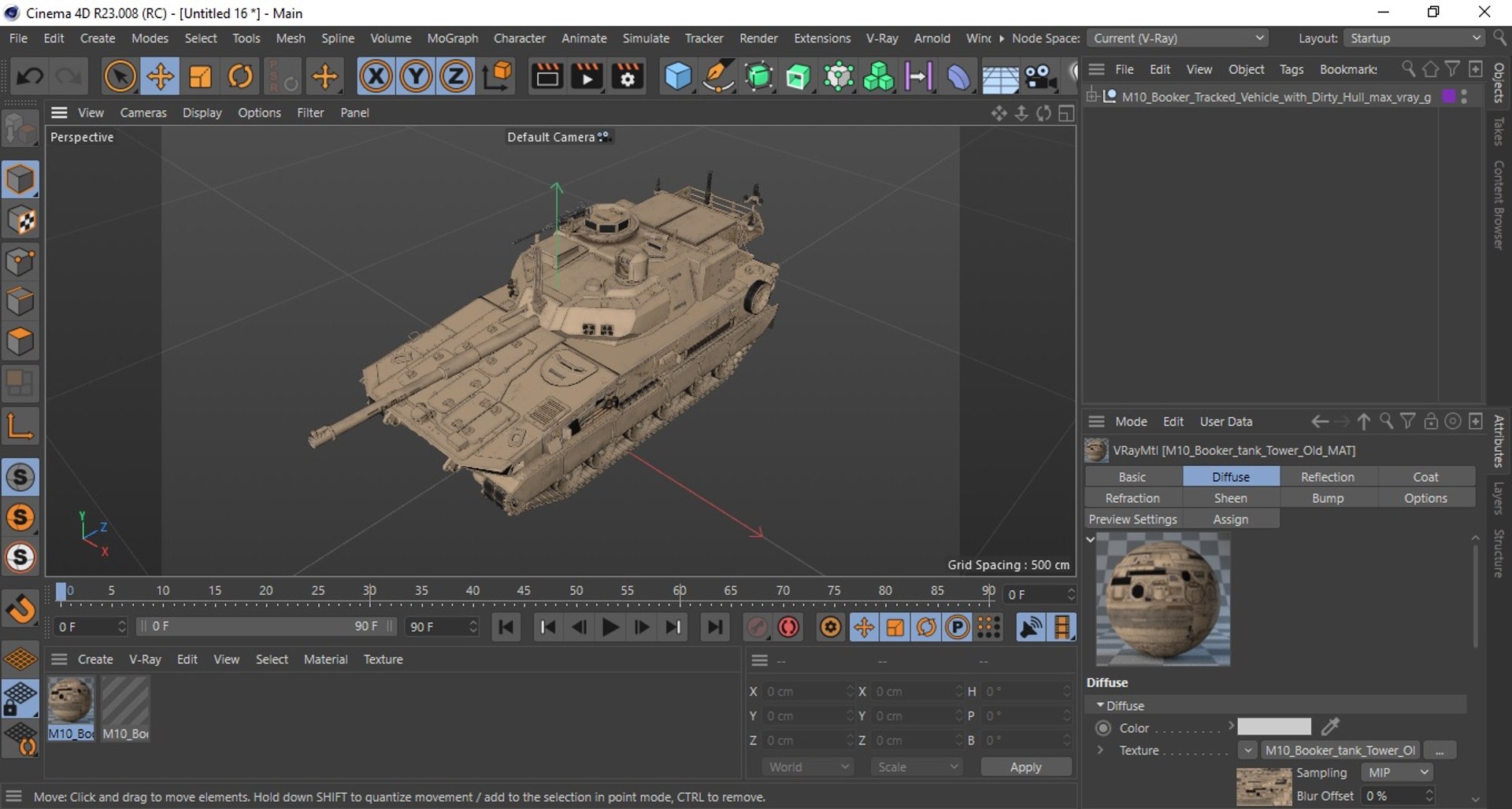 3D M10 Booker Tracked Vehicle With Dirty Hull - TurboSquid 2402458