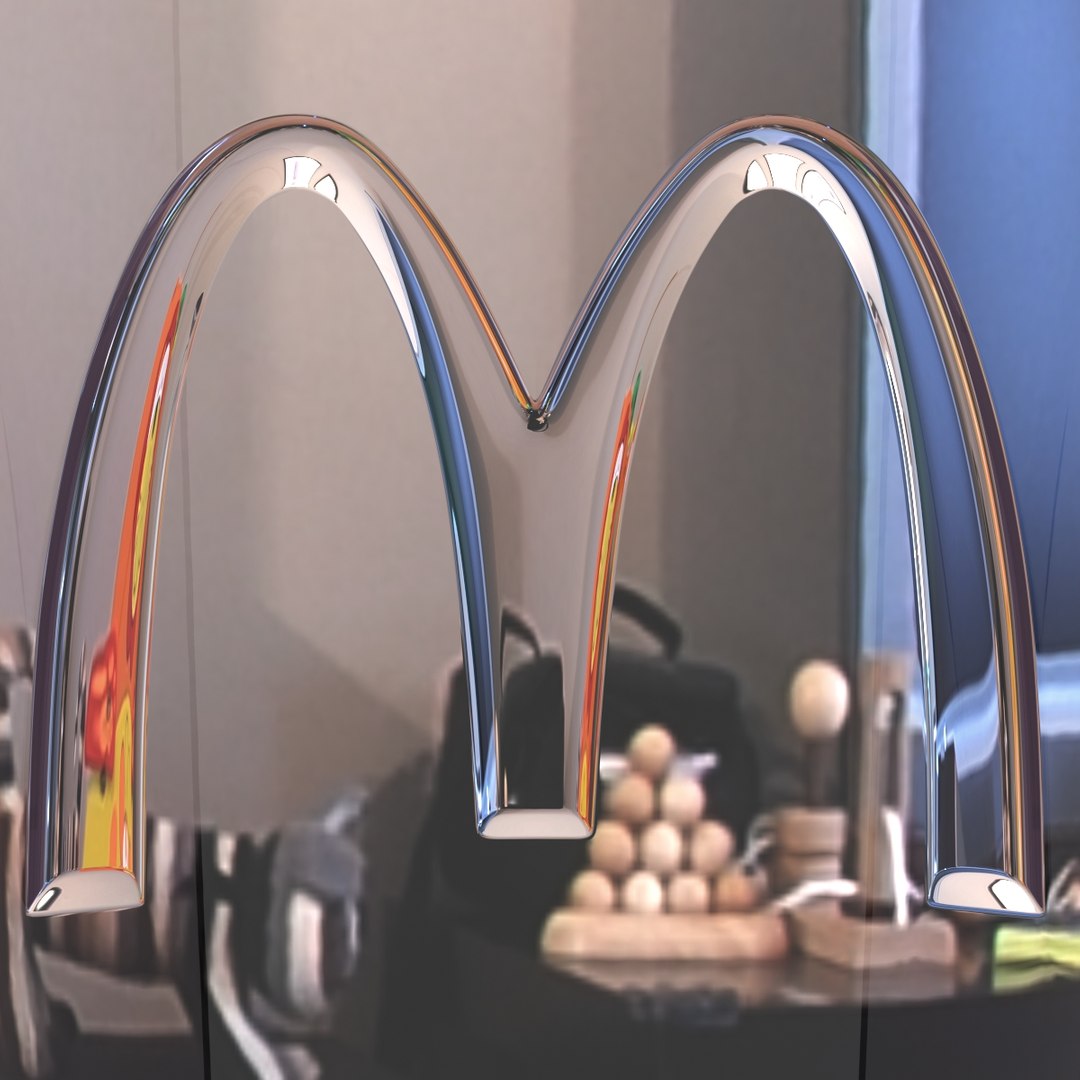 3D mcdonald promo color glass - TurboSquid 1426680