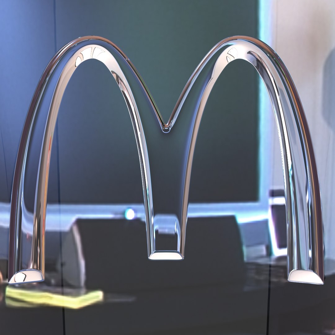 3D mcdonald promo color glass - TurboSquid 1426680