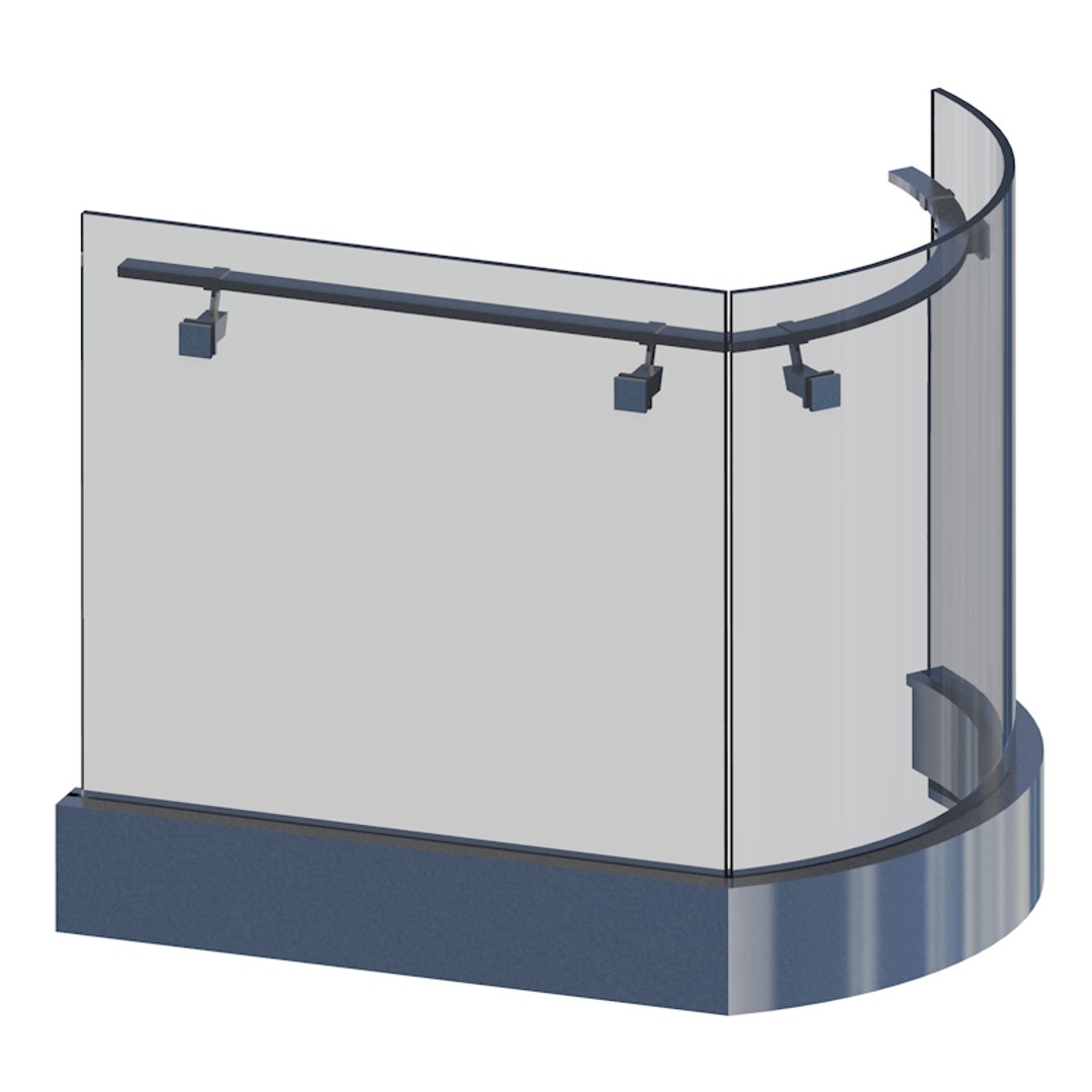 3d 3dmd Railing Frameless Model