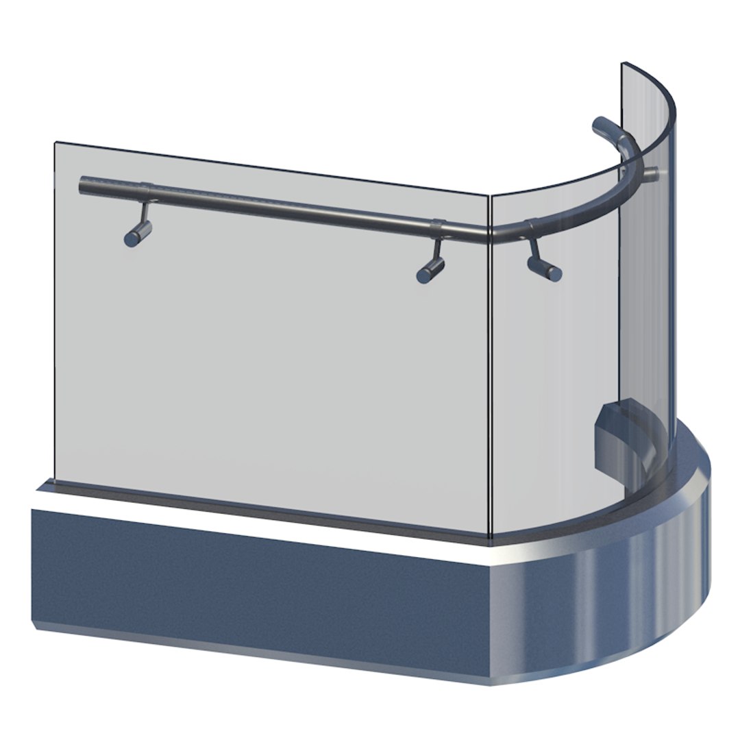 3d 3dmd Railing Frameless Model