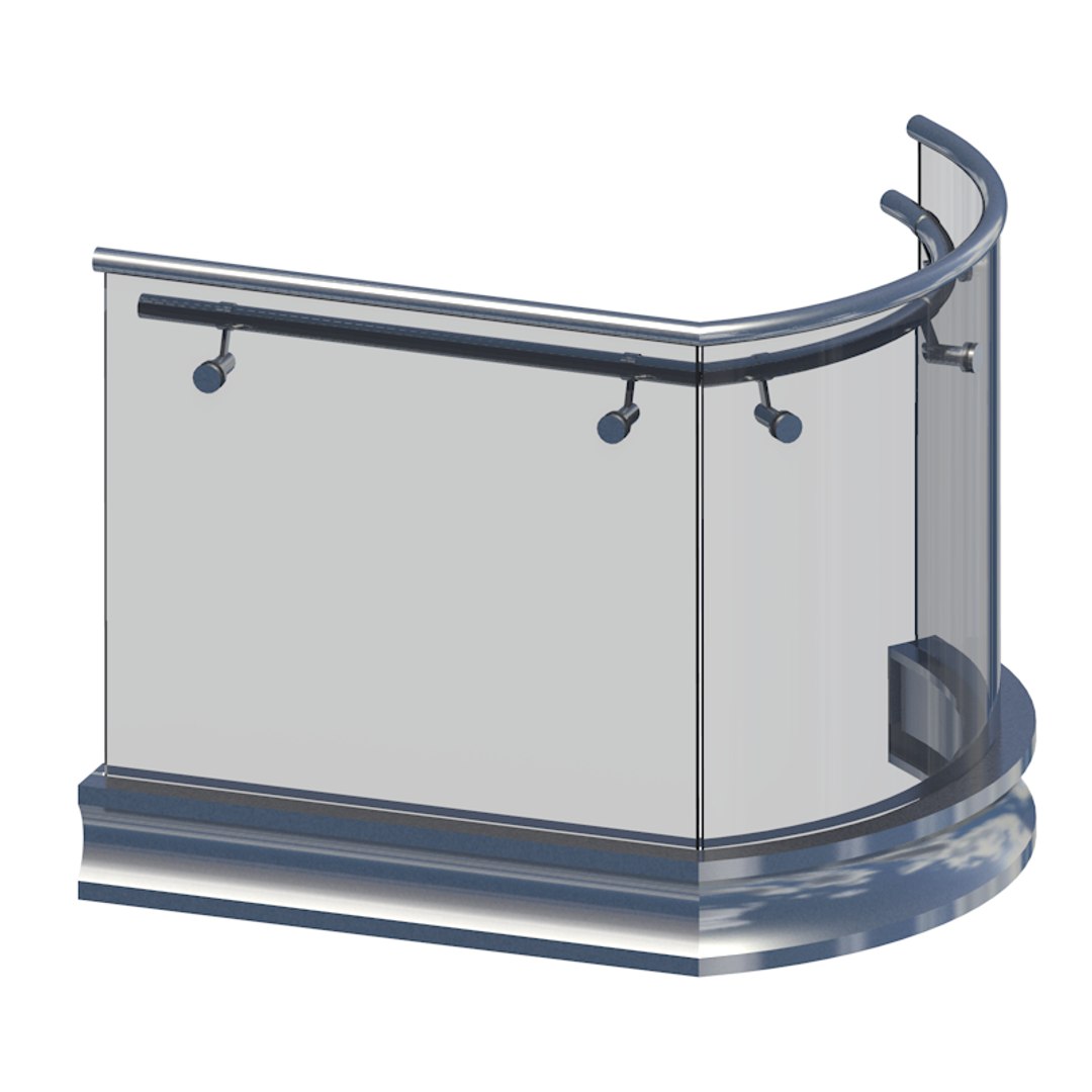3d 3dmd Railing Frameless Model