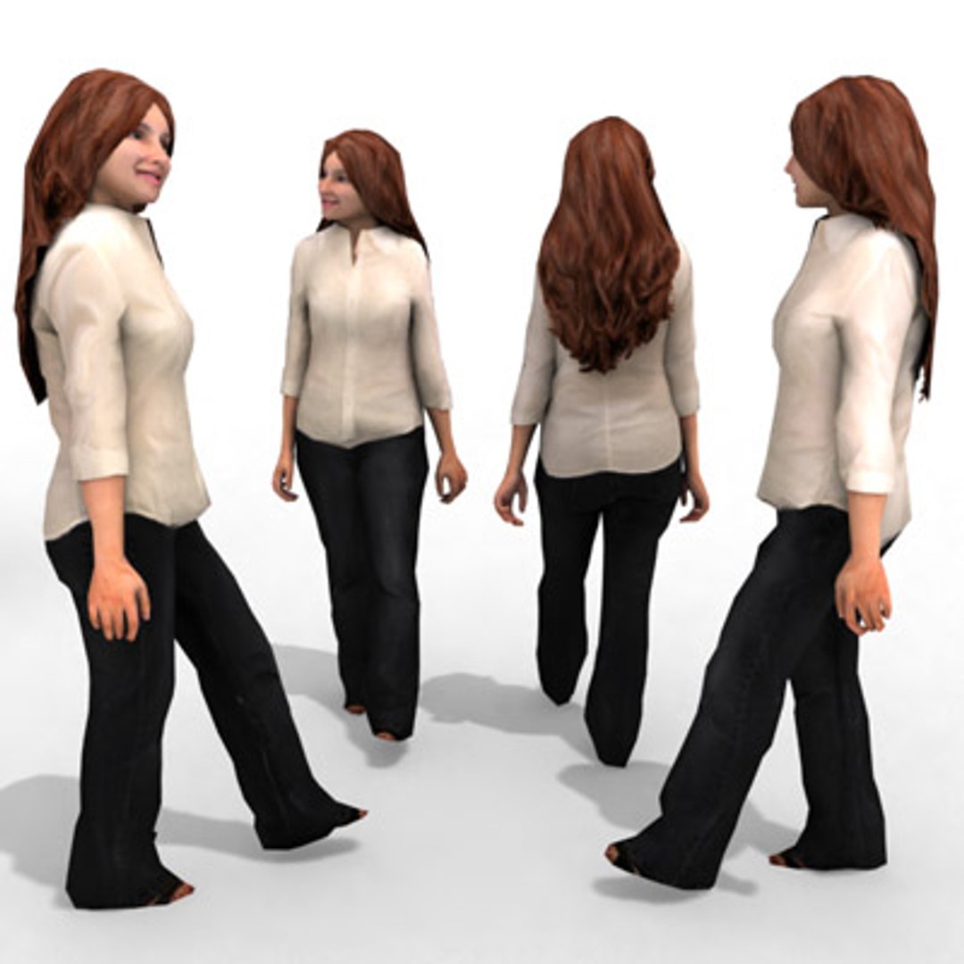 3d Model - Business Female Character